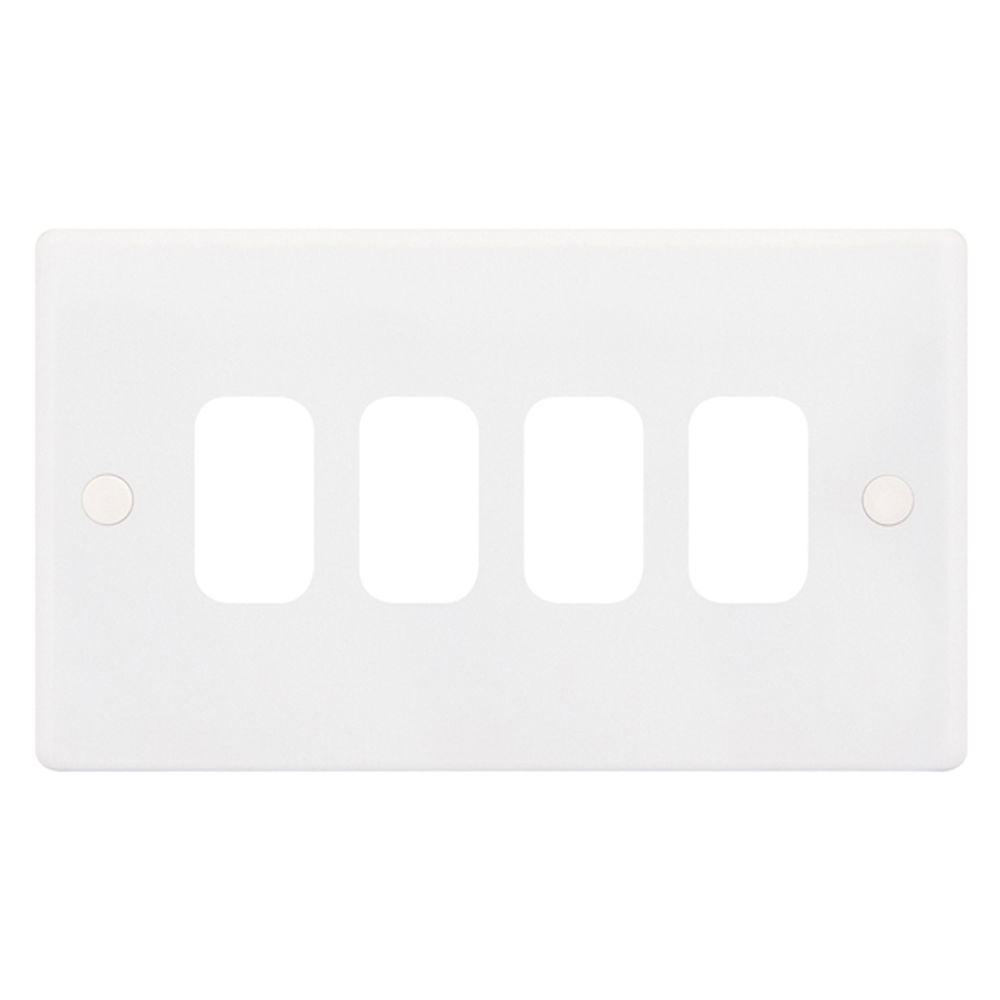 Modular Plate 4 gang White | Mr Resistor Lighting