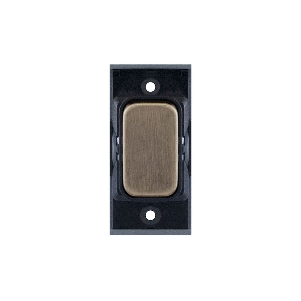 Screwless Rocker Switch Module 1 gang 10amp intermediate Antique Brass ...