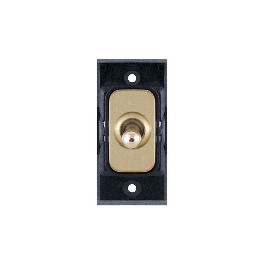 Screwless Toggle Switch Module 1 gang 2 way intermediate Satin Brass ...