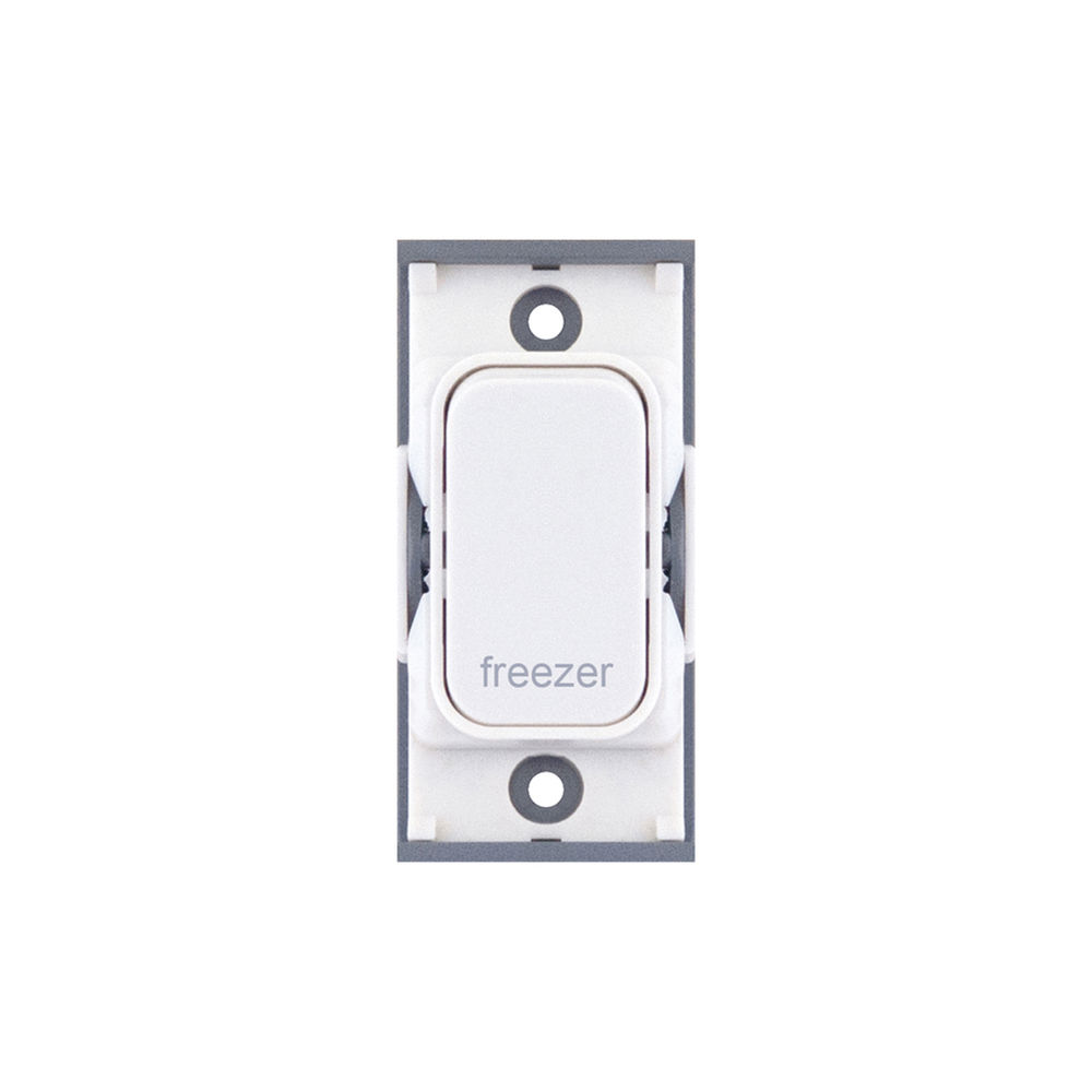 Rocker Switch Module 20A DP switch engraved 'freezer' White | Mr ...