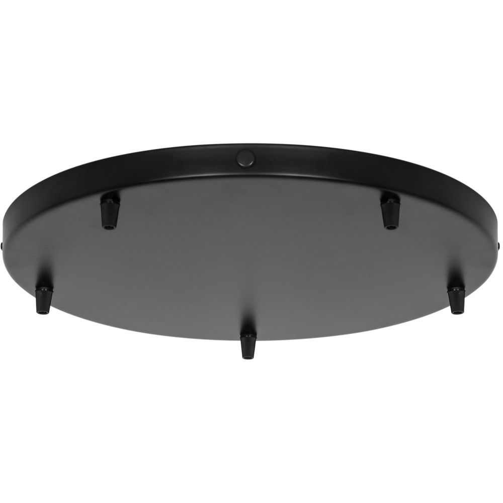 Luana Round Canopy Ceiling Rose Black 5 Ways | Mr Resistor Lighting