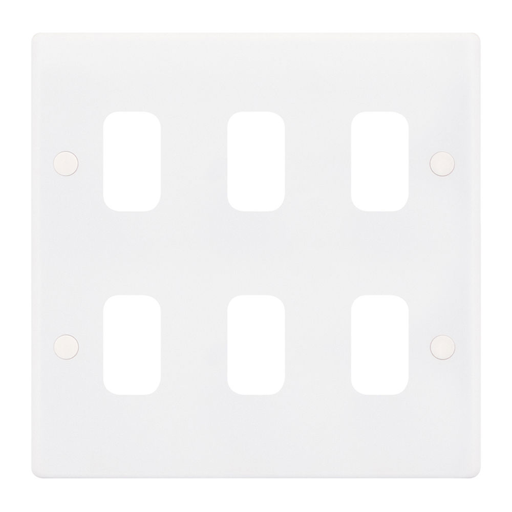 Modular Plate 6 gang White | Mr Resistor Lighting