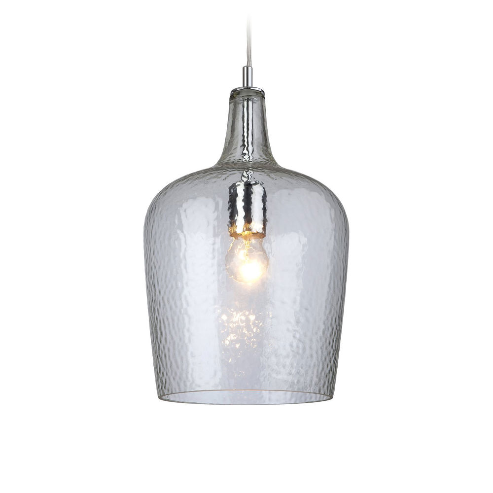 Glass Textured Pendant Light 60W Clear | Mr Resistor Lighting