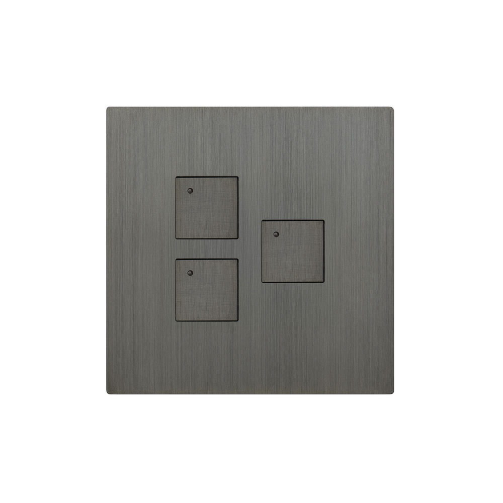 Renaissance Control Switch Square Buttons with LED 3 Gang Push button ...