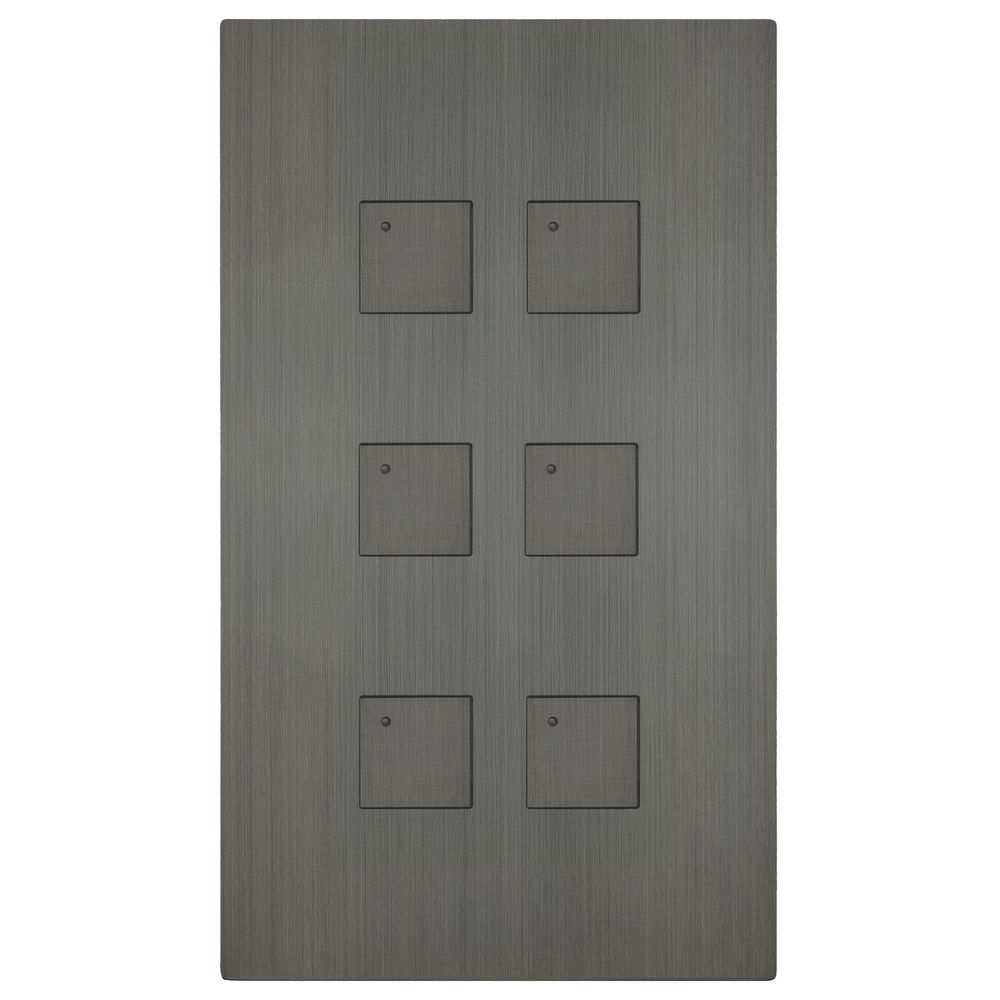 Renaissance Control Switch Square Buttons with LED 6 Gang Push button ...