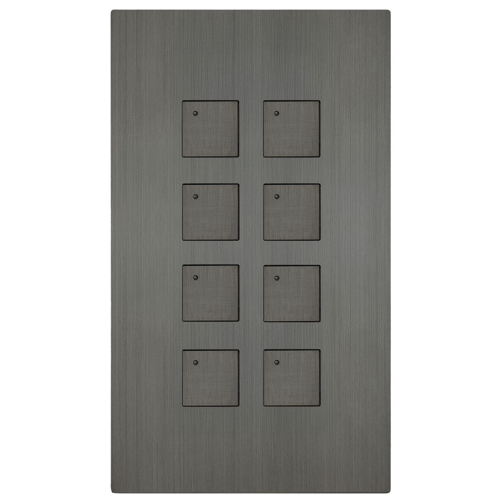 Renaissance Control Switch Square Buttons with LED 8 Gang Push button ...