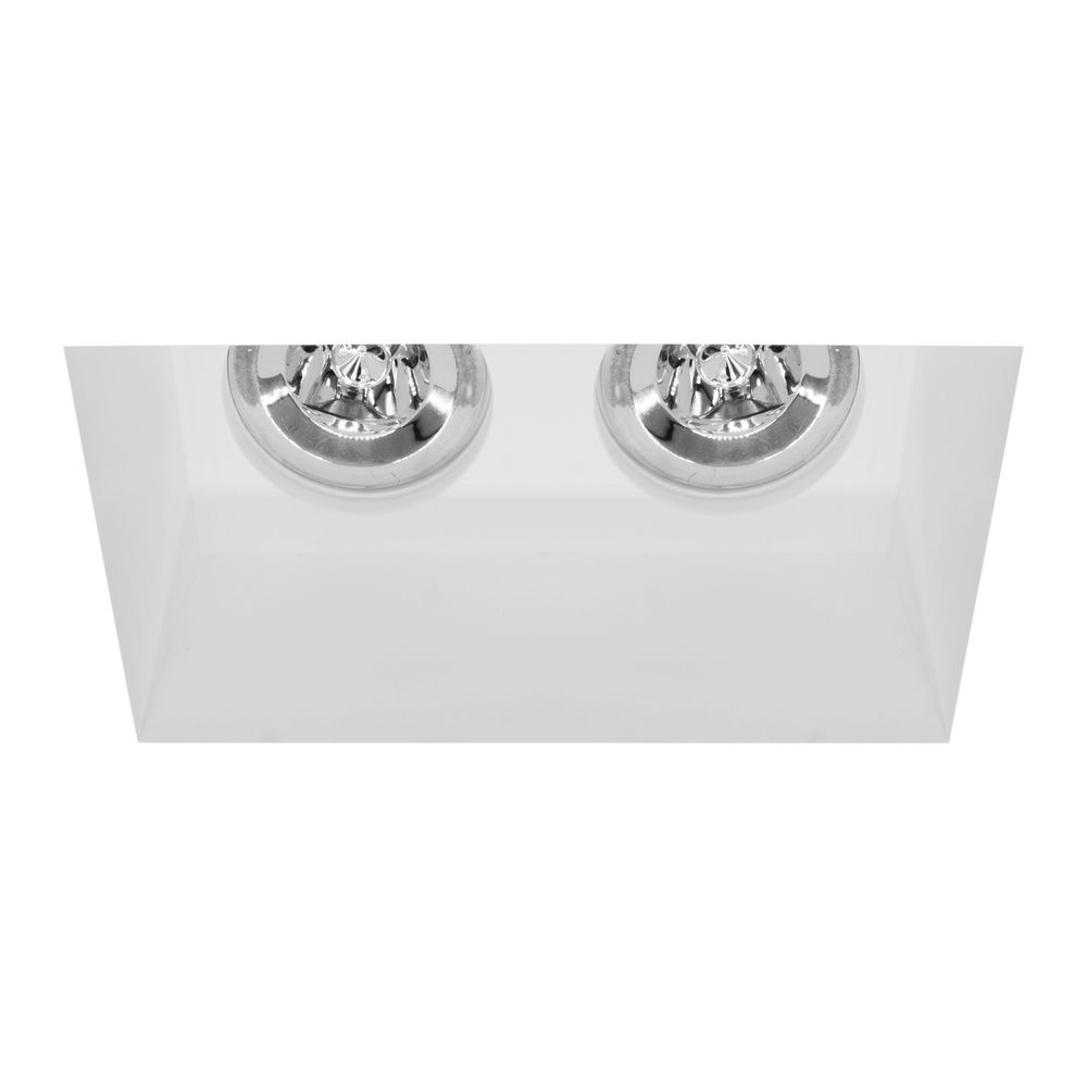 Gypsum Plaster Trimless Double Fire-Rated Downlight GU10 240V White 2 x ...