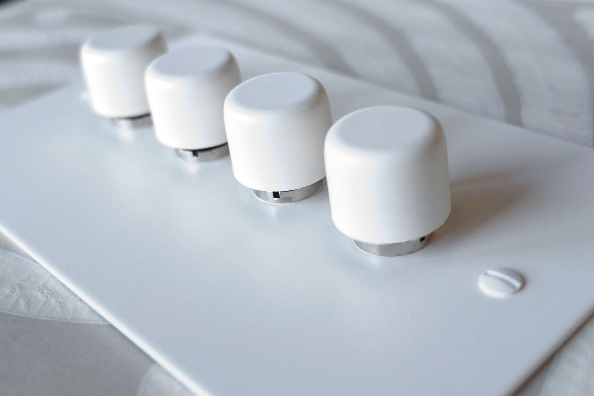 Horizon Square Rocker Switch 4 gang 20 amp 2 way Primed White | Mr ...