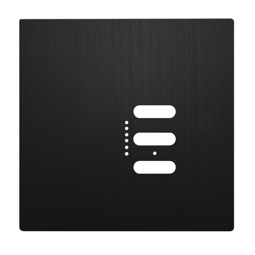 Wise Fusion Plate 1 Gang Plate Black | Mr Resistor Lighting