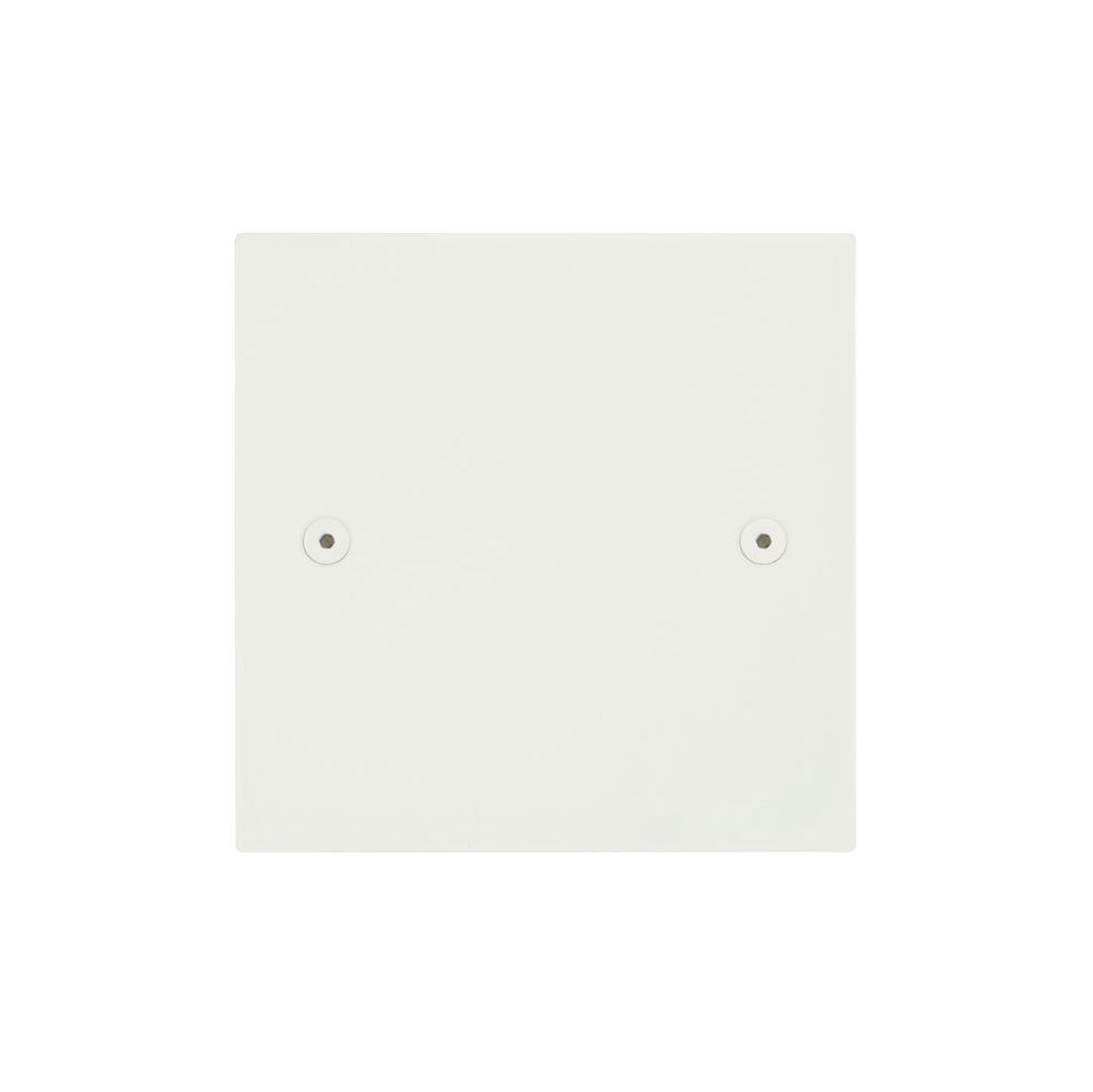 Horizon Square Blank Plate Single Plate Primed White | Mr Resistor Lighting