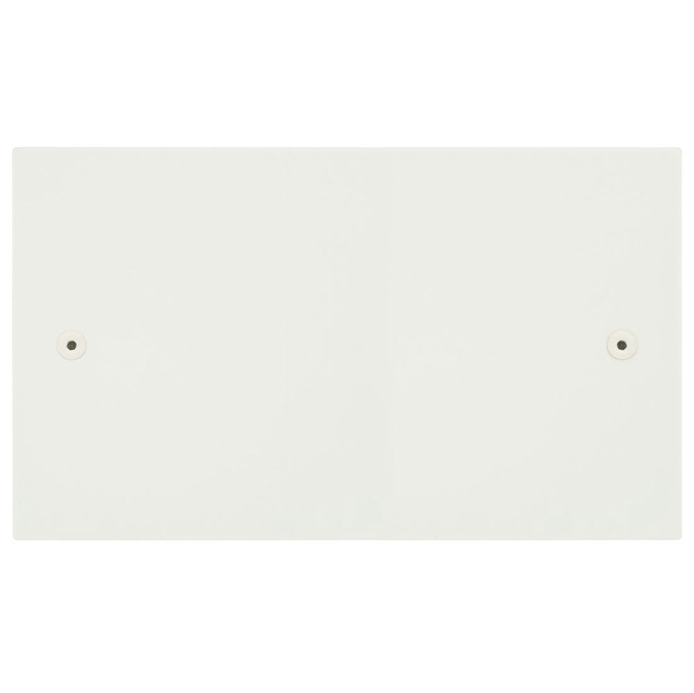 Horizon Square Blank Plate Double Plate Primed White | Mr Resistor Lighting