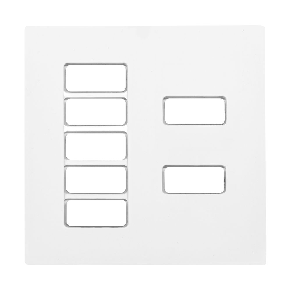 Geneva Switch Plate White 7 Channel | Mr Resistor Lighting