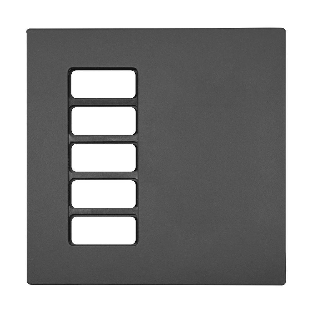 Geneva Switch Plate Anthracite 5 Channel | Mr Resistor Lighting