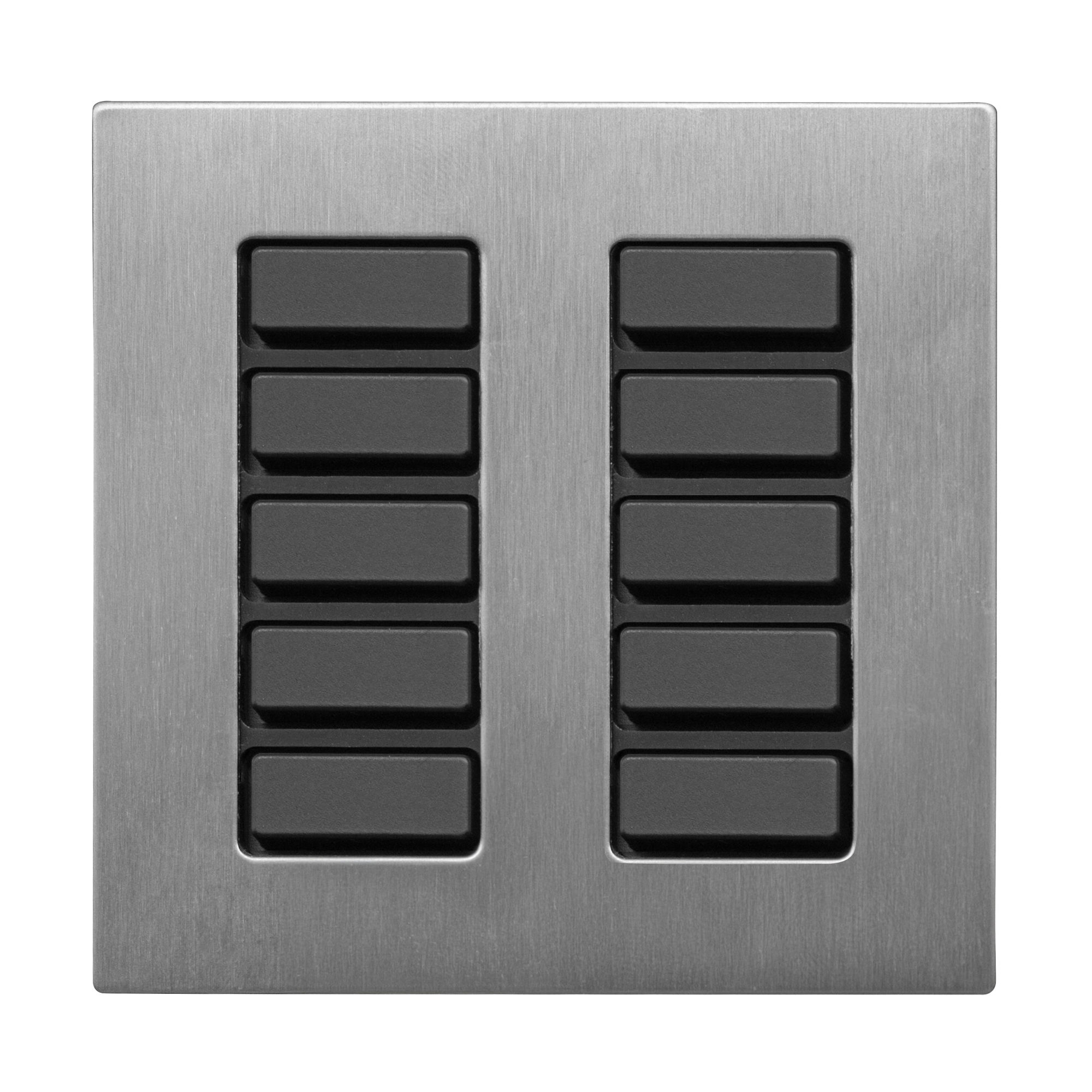 Geneva Switch Plate Brushed Stainless and Anthracite Insert 10 Channel ...