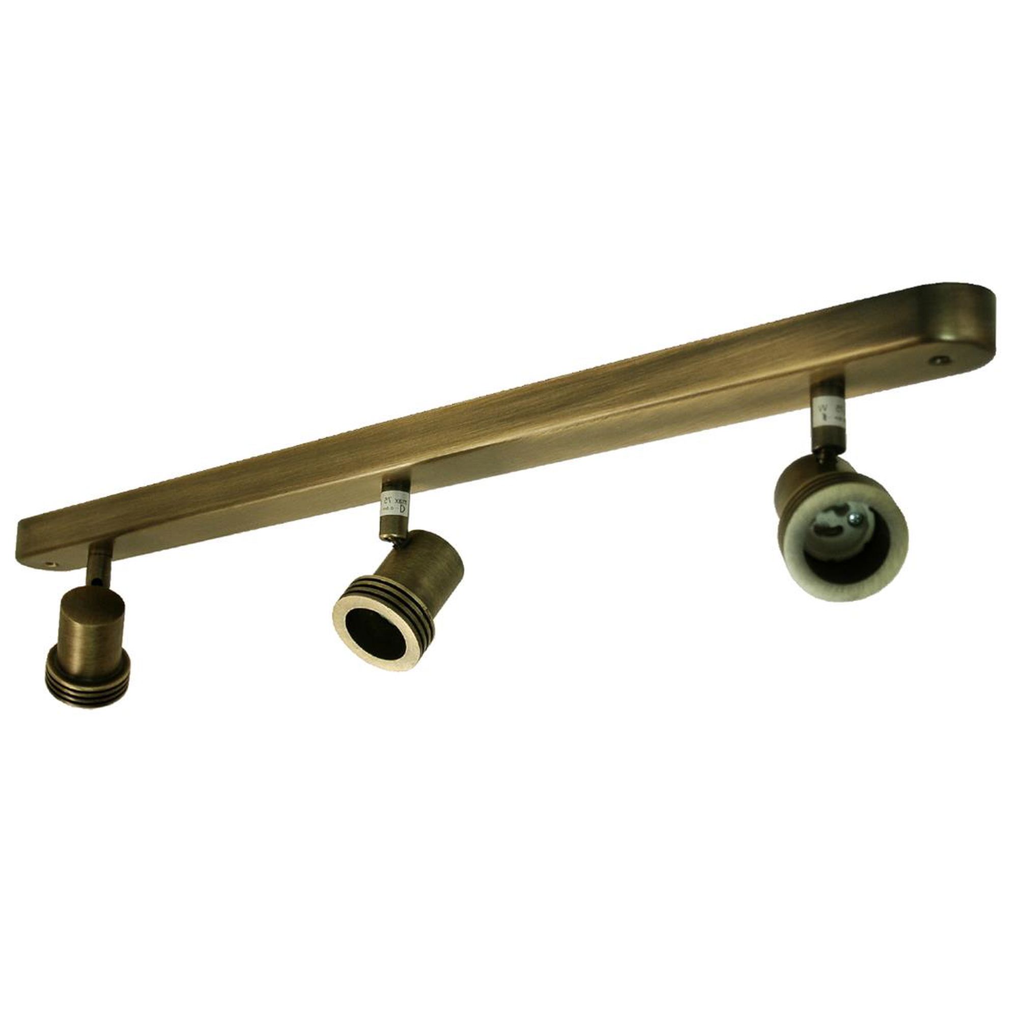 Space Triple Bar Spotlight 240V 3 x 50W Antique Brass | Mr Resistor ...