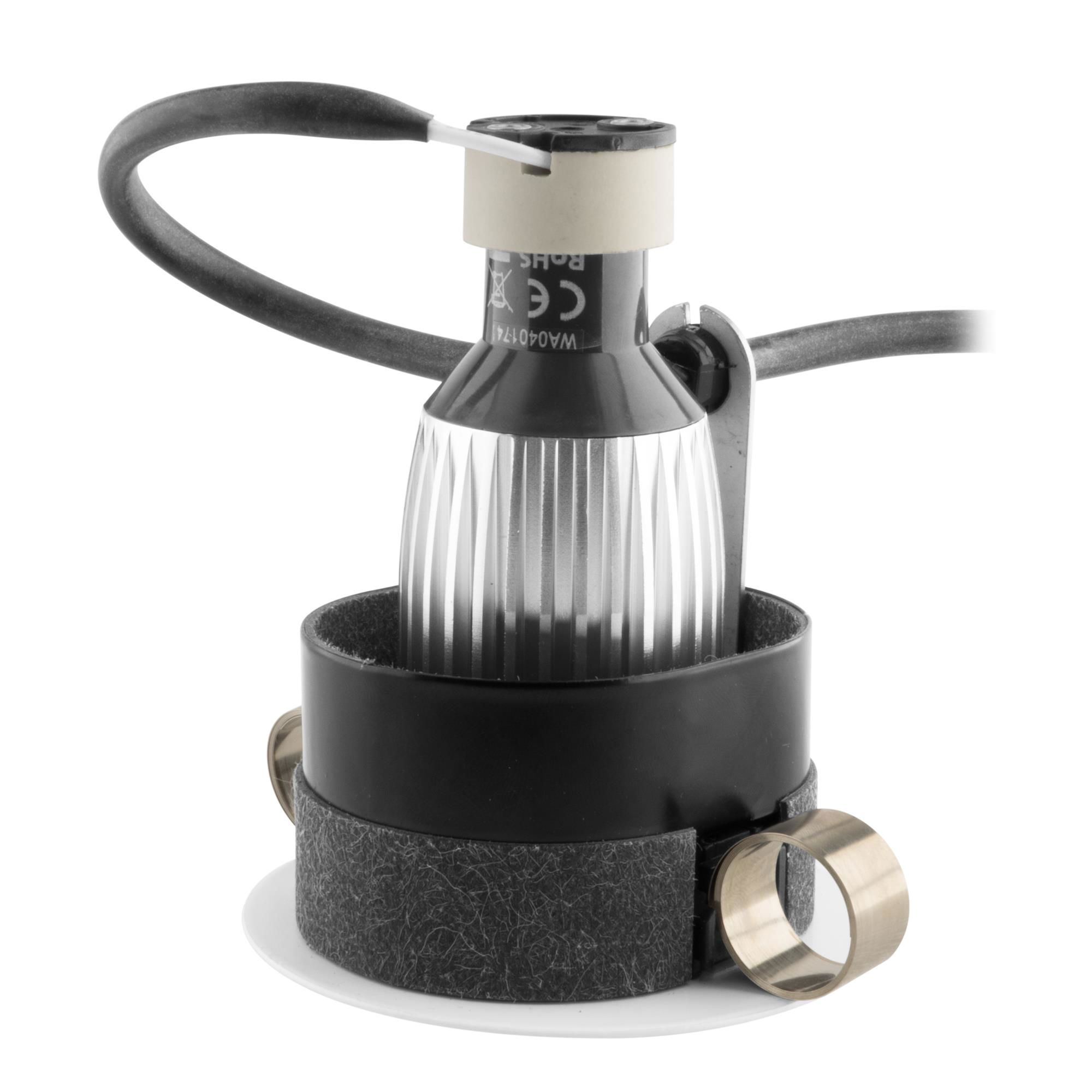 Invisible Fixed Fire Rated Round Bathroom Downlight IP55 GU10 240V 50W ...