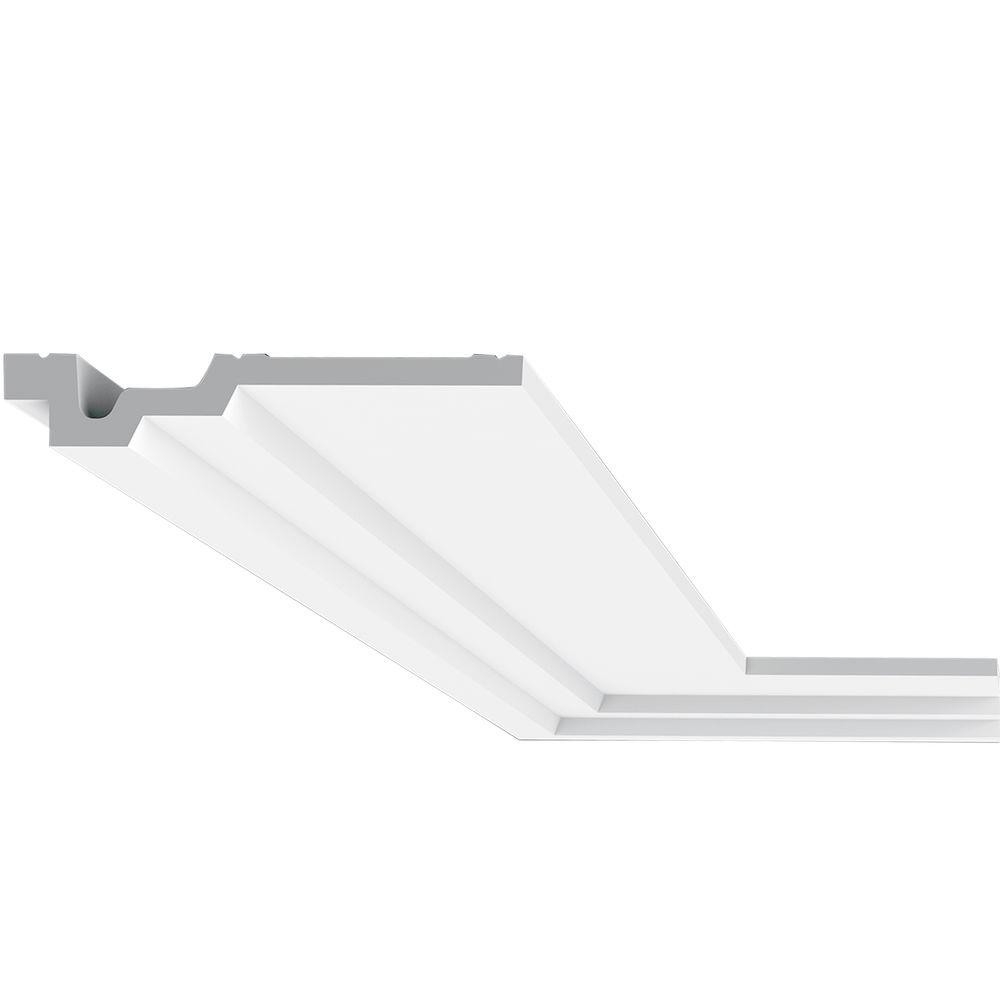 Flat Cornice Coving Moulding Plastic 2000mm | Mr Resistor Lighting