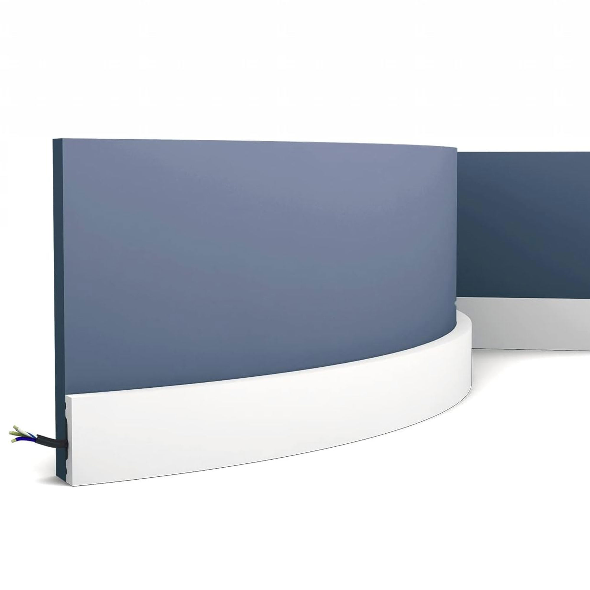 Flexible Skirting Board LED Tape Extrusion Profile Plastic 2000mm | Mr ...