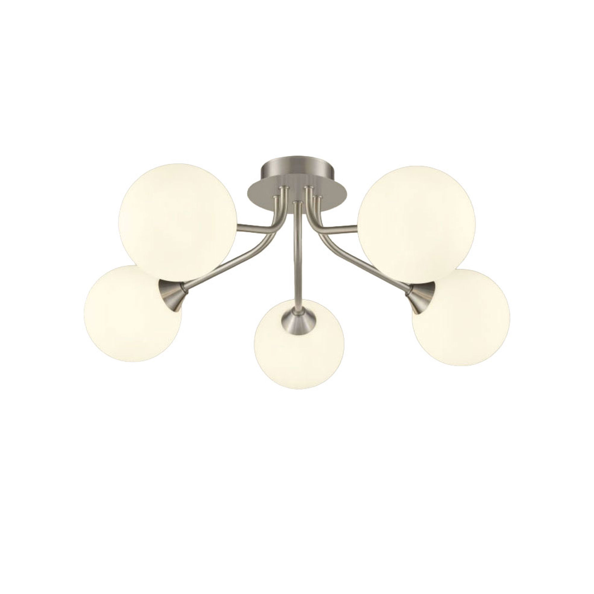 Cosmic 5 Ceiling Light FL2469-5-378 Satin Nickel Opal Glass 25W | Mr ...