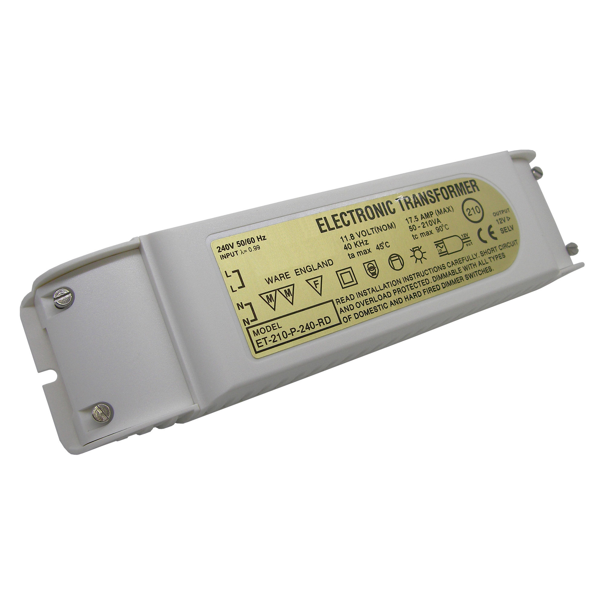 Electronic Dimmable Transformer 12V 210W | Mr Resistor Lighting