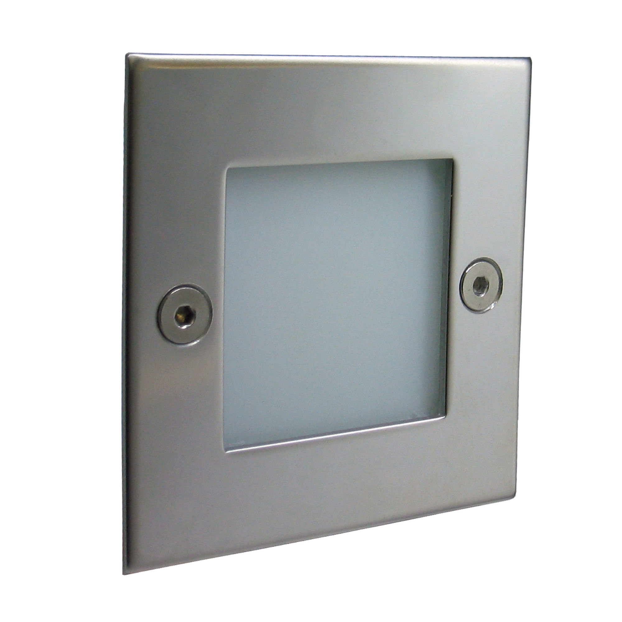 Super Square Low Level Recessed Wall Light 24V Polished Chrome ...