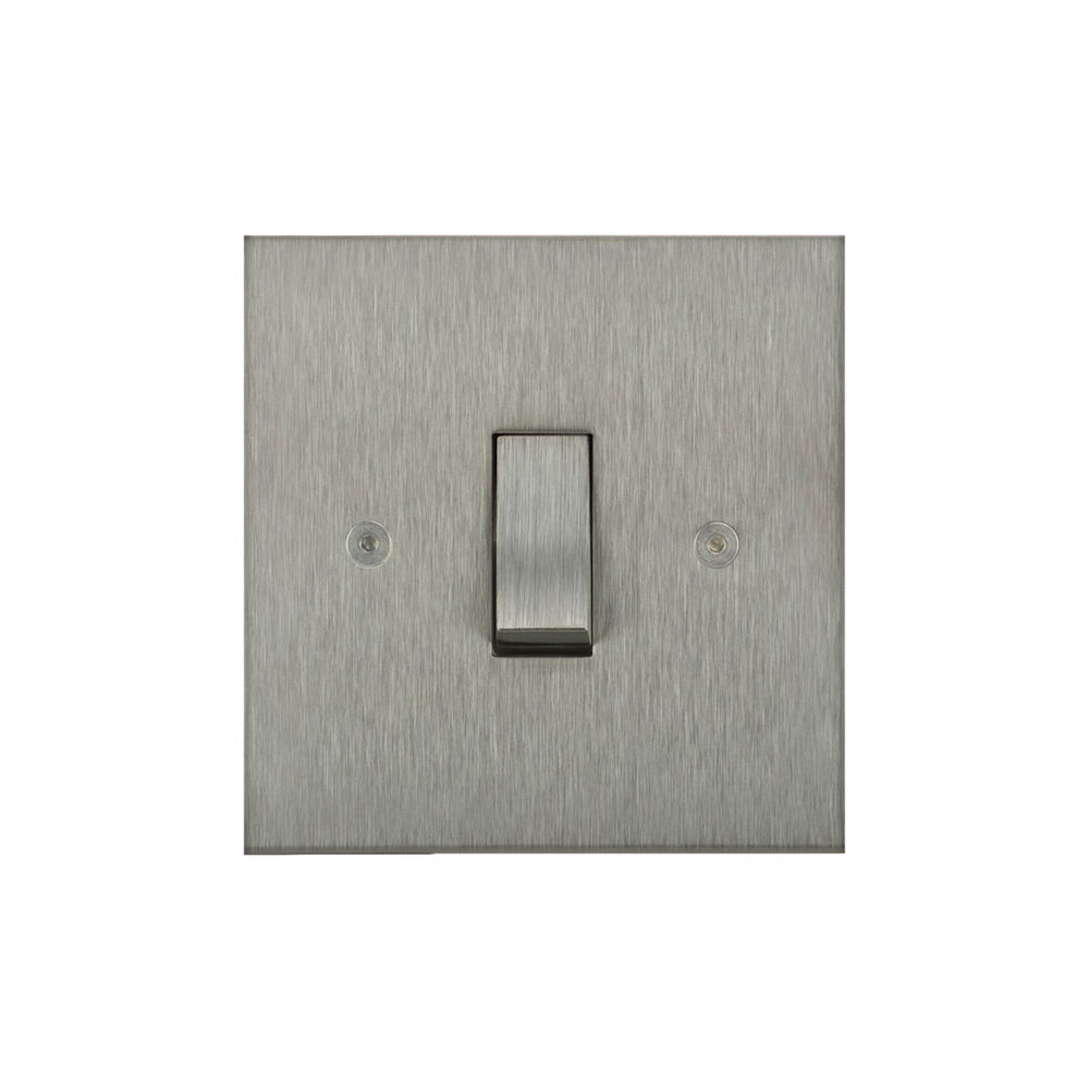 Horizon Square Rocker Switch 1 gang 20 amp double pole Satin Stainless ...