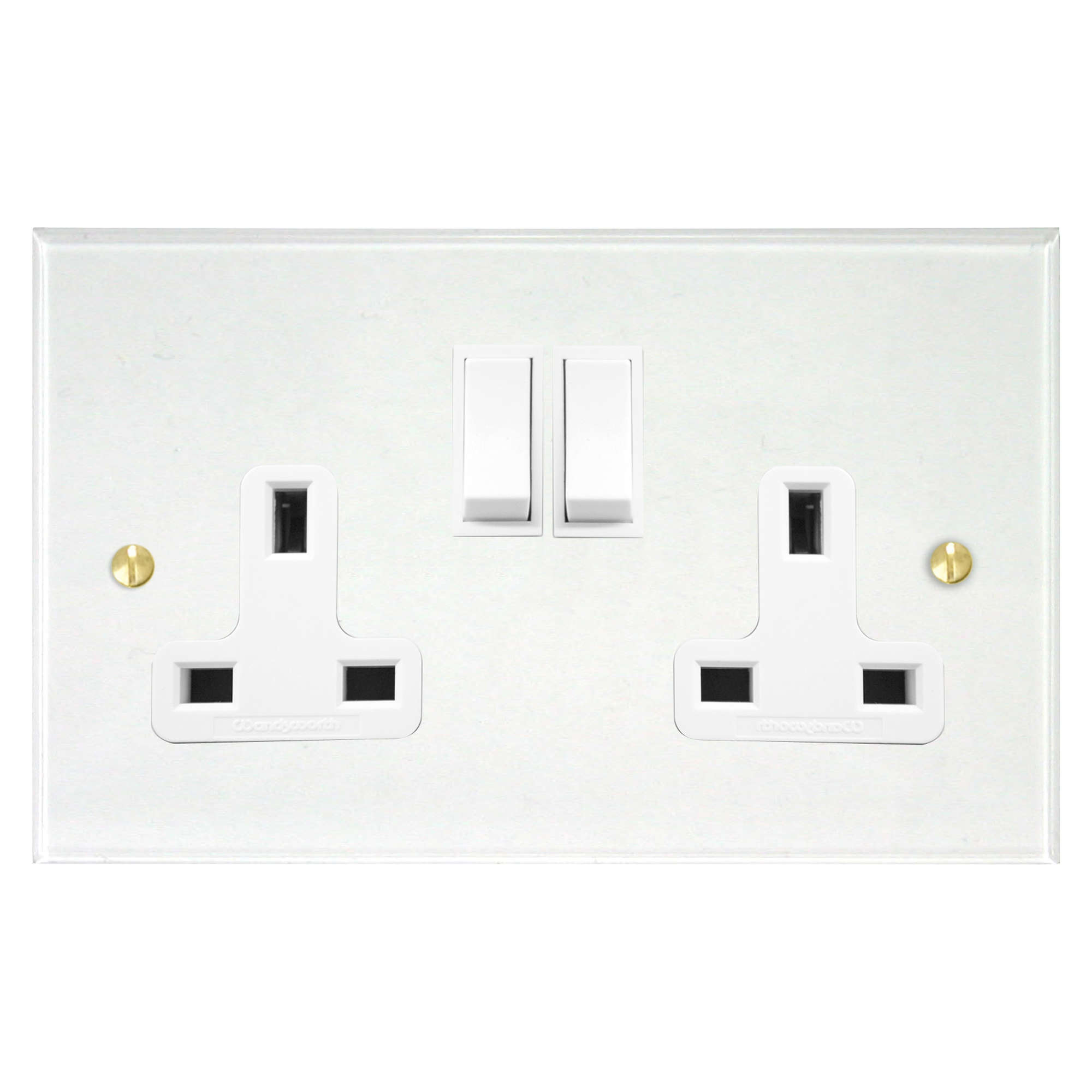 Prism Wall Socket 2 gang 13 amp switch socket outlet Clear Perspex | Mr ...