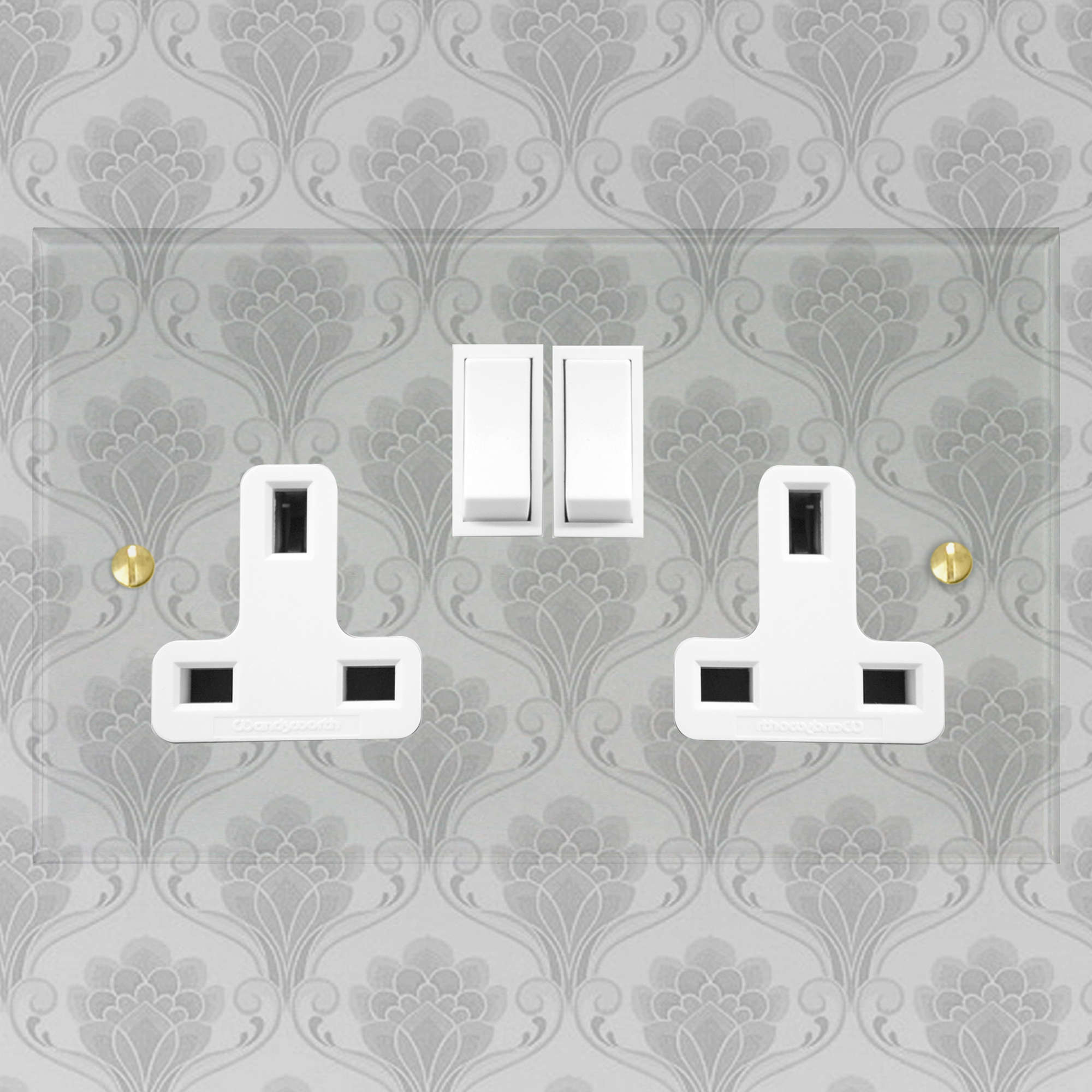 Prism Wall Socket 2 gang 13 amp switch socket outlet Clear Perspex | Mr ...