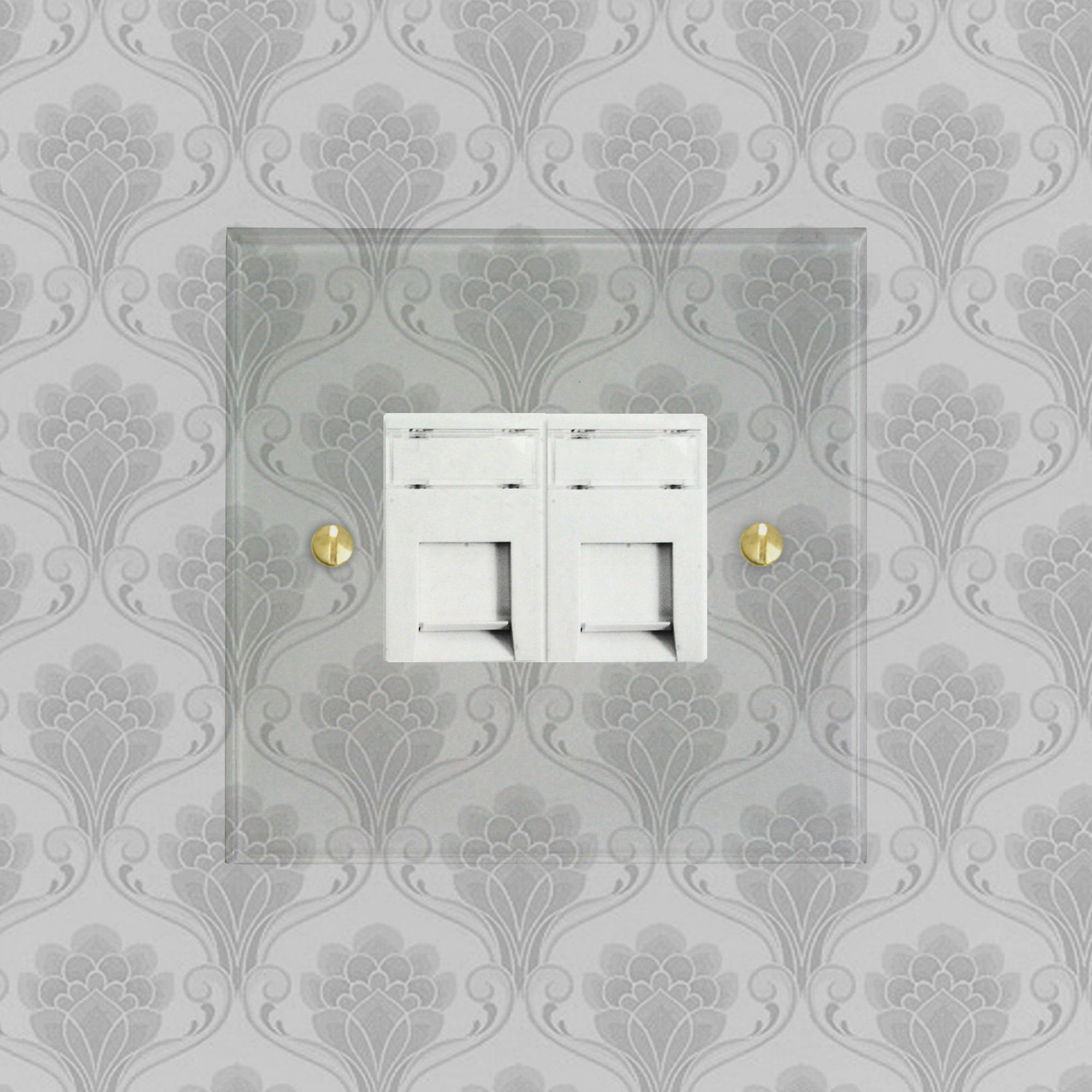 Prism Communications Socket 2 gang RJ45 cat 5 socket Clear Perspex | Mr ...