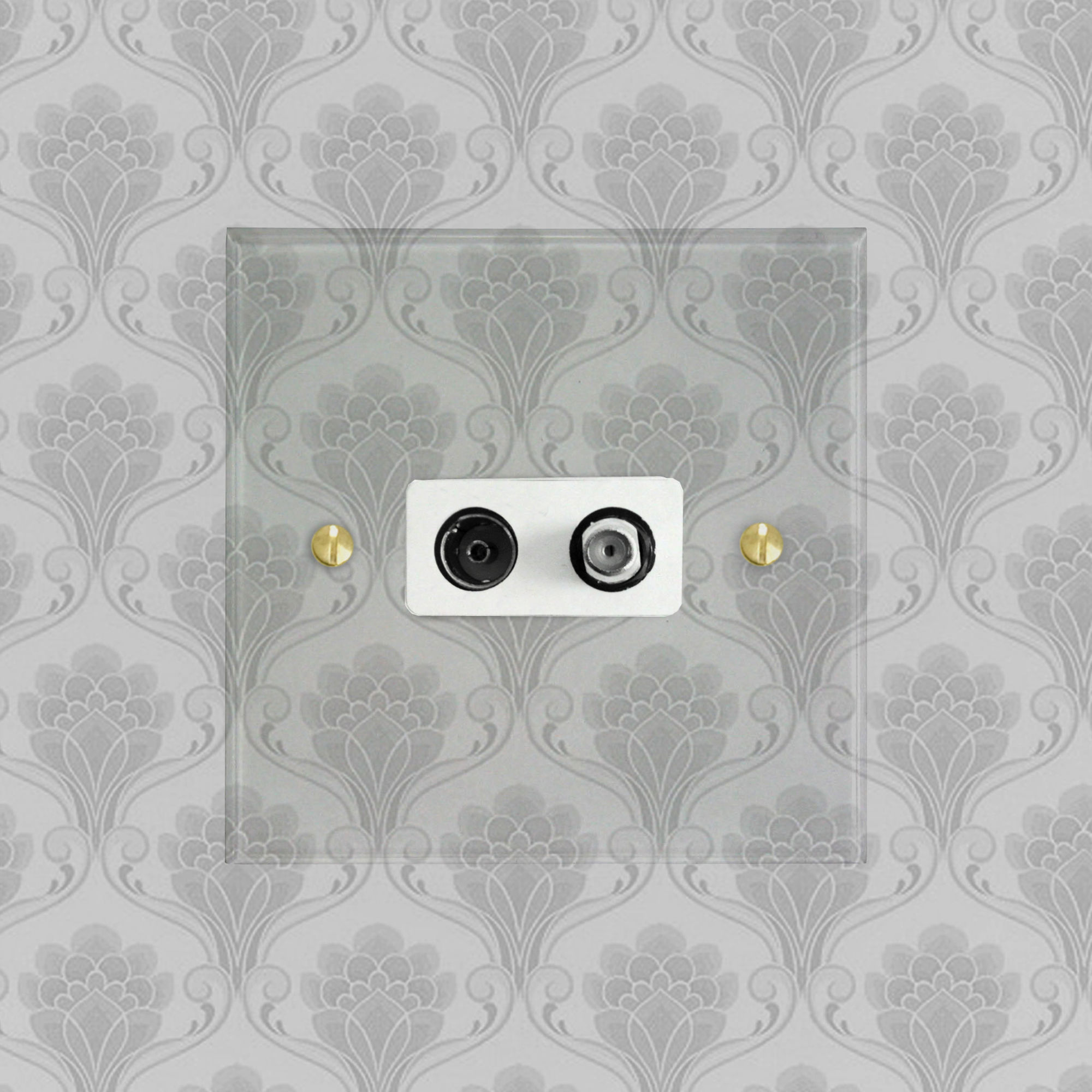 Prism TV Socket 1 gang television and satellite socket Clear Perspex ...