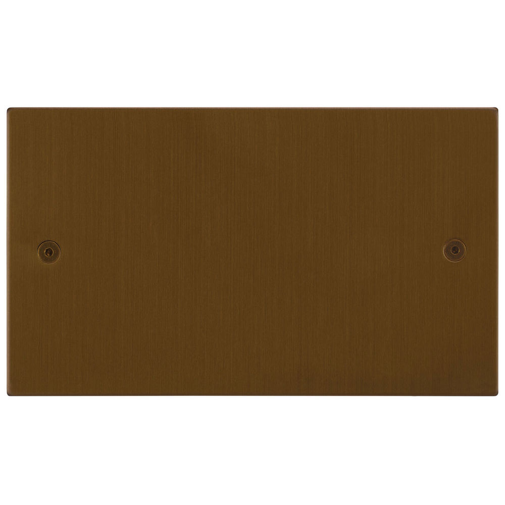 Horizon Square Blank Plate Double Plate Antique Bronze | Mr Resistor ...