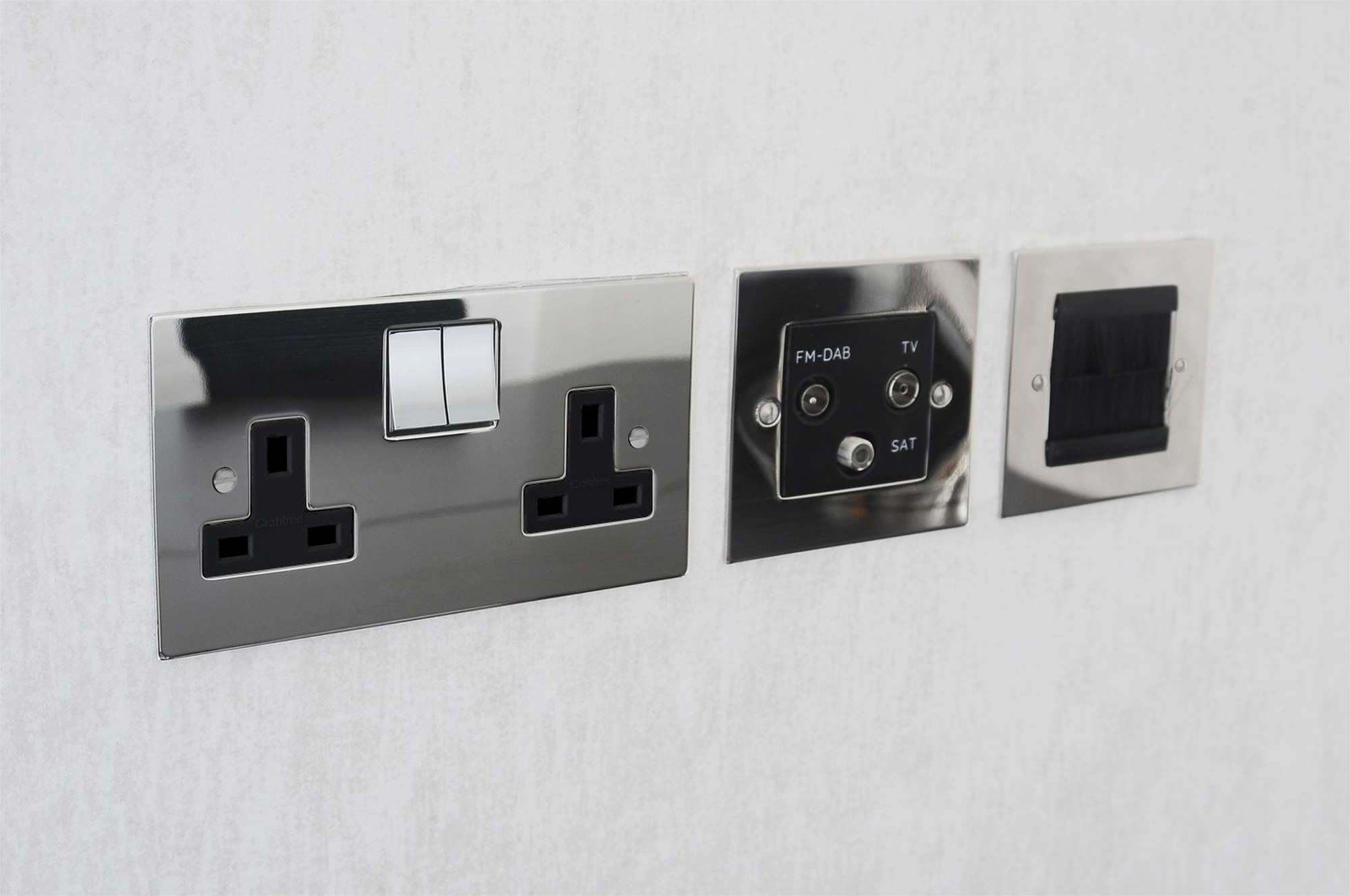 Horizon Square Rocker Switch 1 gang 20 amp 2 way Polished Stainless ...