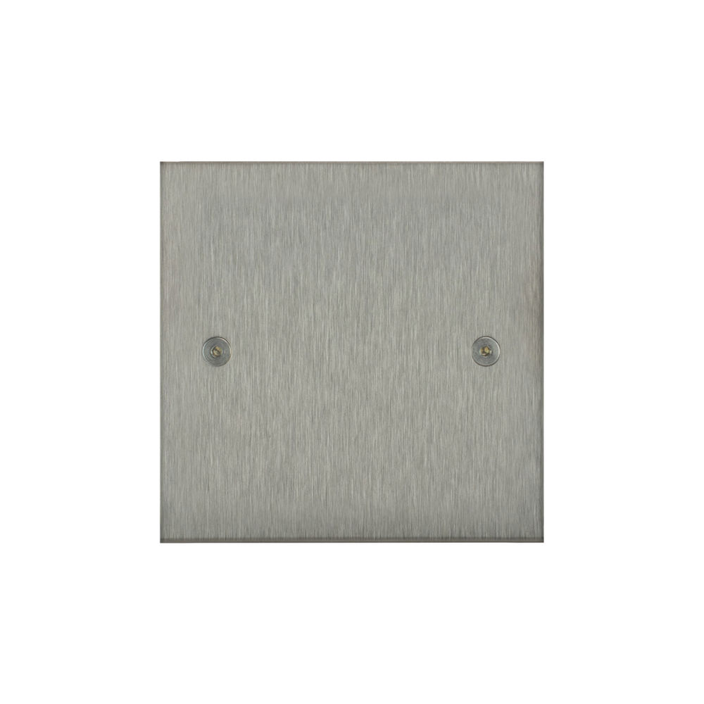 Horizon Square Blank Plate Single Plate Satin Stainless Steel | Mr ...