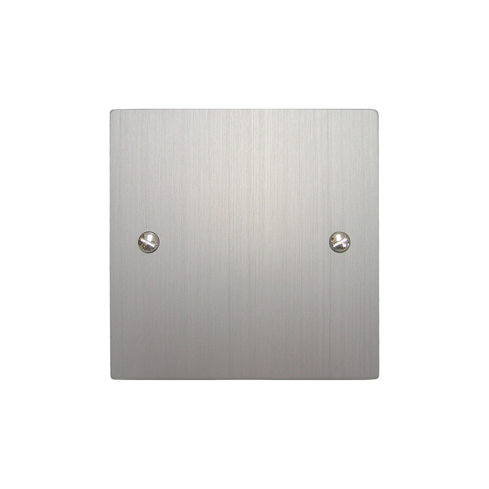Blank Plate 1 gang single Aluminium | Mr Resistor Lighting