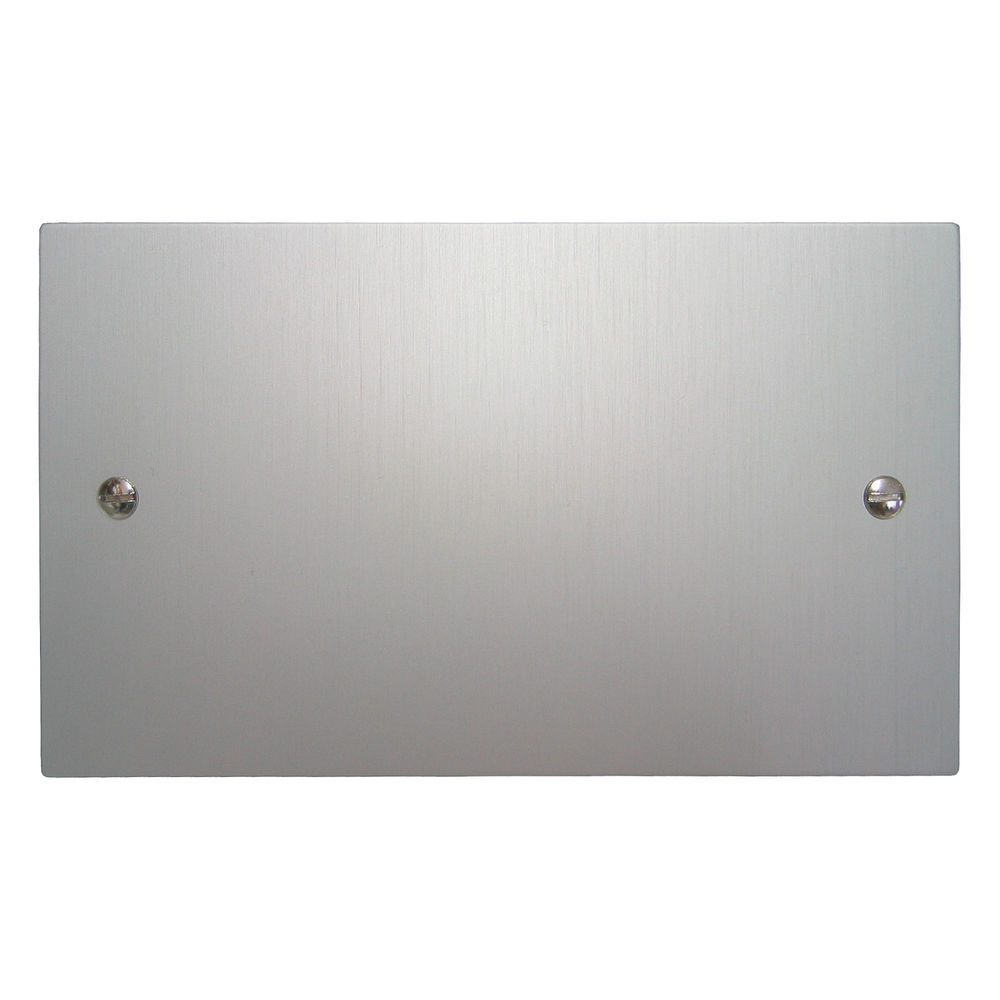Blank Plate 2 gang double Aluminium | Mr Resistor Lighting