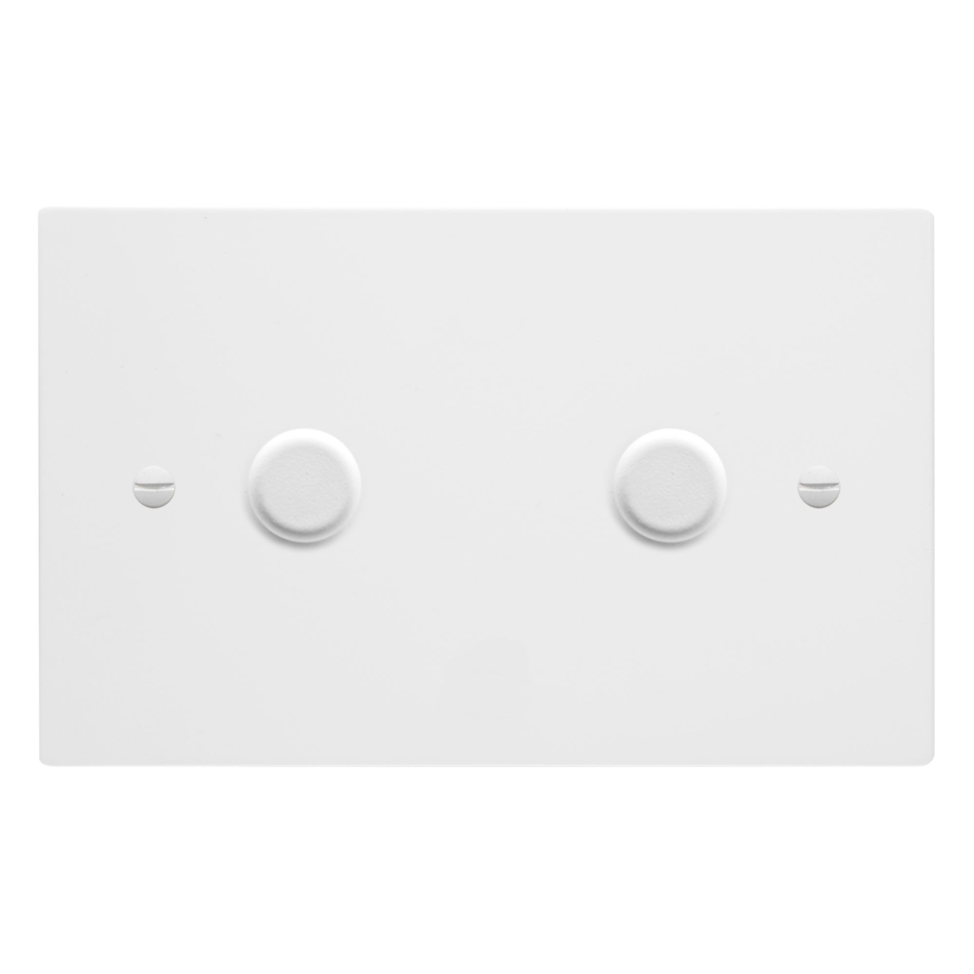 Horizon Square Dimmer Switch 2 gang 400 watt double plate Primed White ...