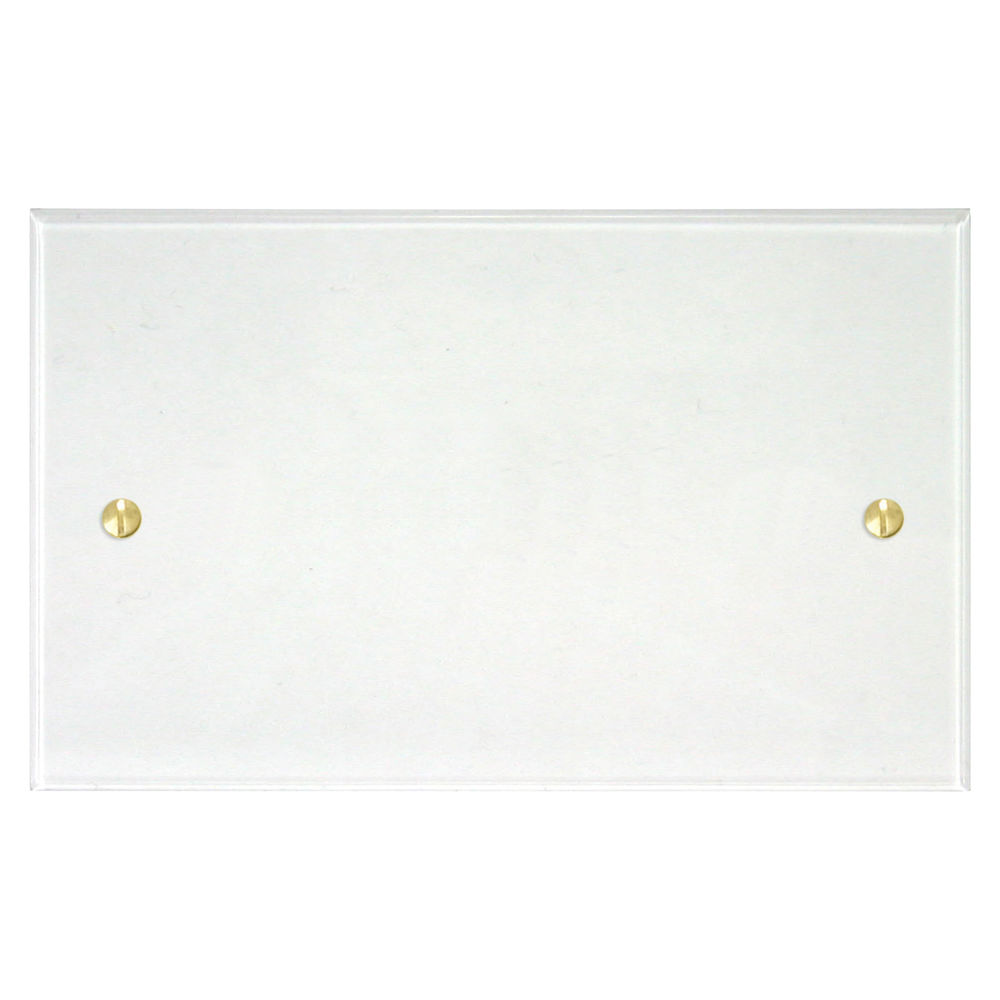 Prism Blank Plate 2 gang double Clear Perspex | Mr Resistor Lighting