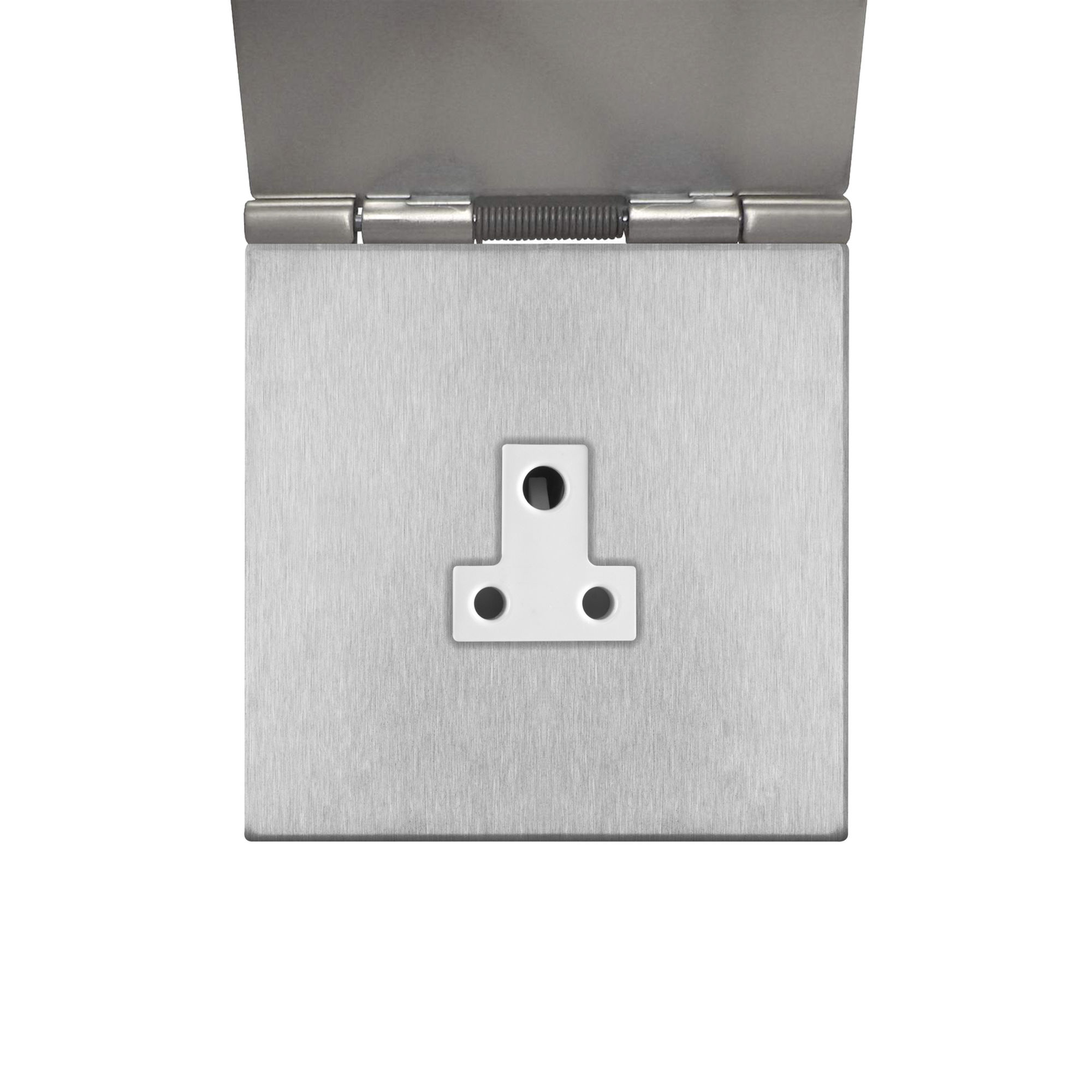 Horizon Square Floor Socket 1 gang 2 amp unswitched Satin Stainless ...