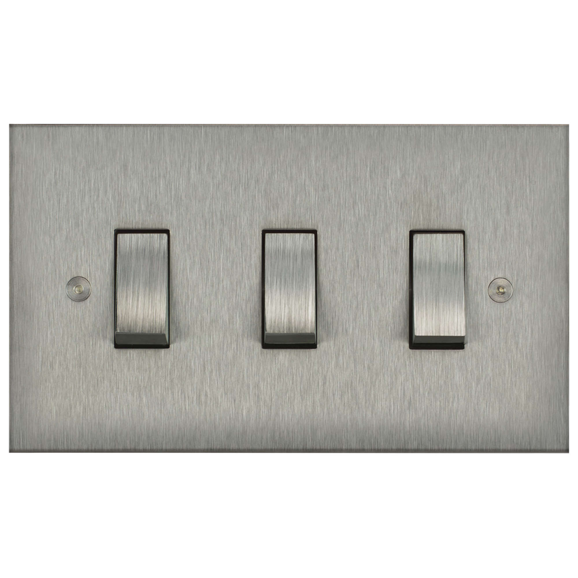 Horizon Square Rocker Switch 3 gang 20 amp intermediate Satin Stainless ...