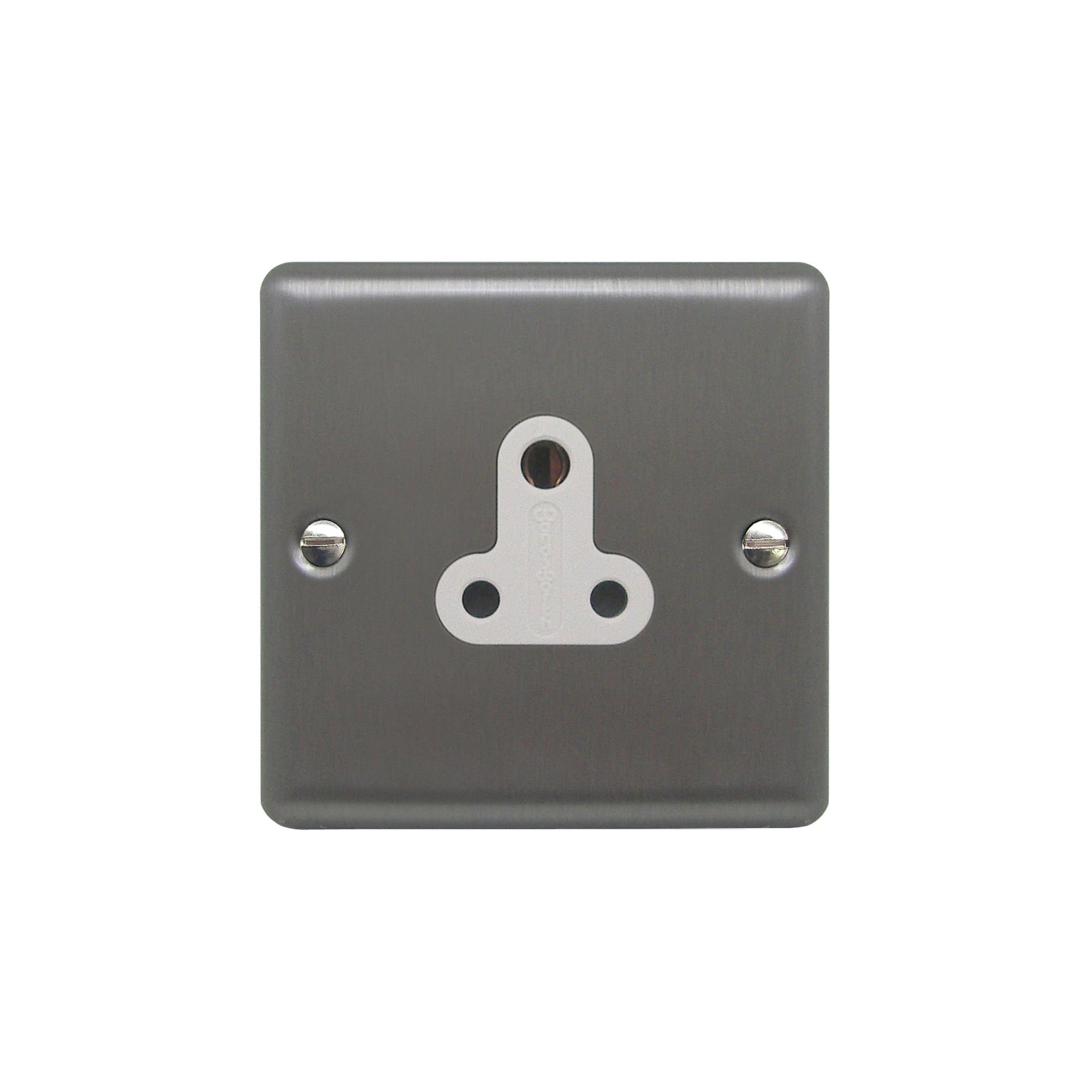 Light Socket 1 gang 5 amp unswitched socket outlet Satin Stainless | Mr ...