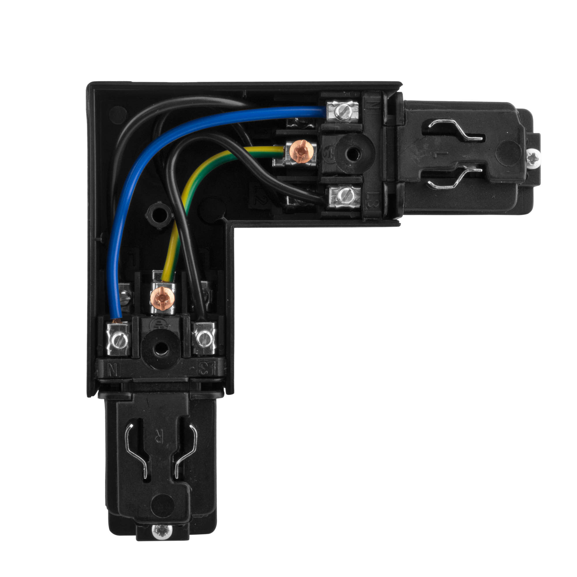 Pre-Wired 'L' Coupler Black Outside 'L' | Mr Resistor Lighting