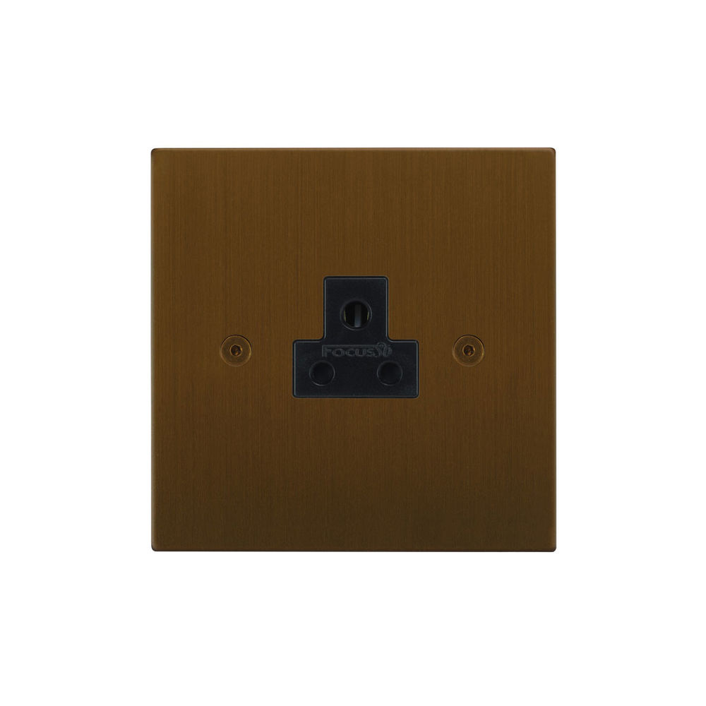 Horizon Square Socket 1 gang 2 amp unswitched Antique Bronze | Mr ...