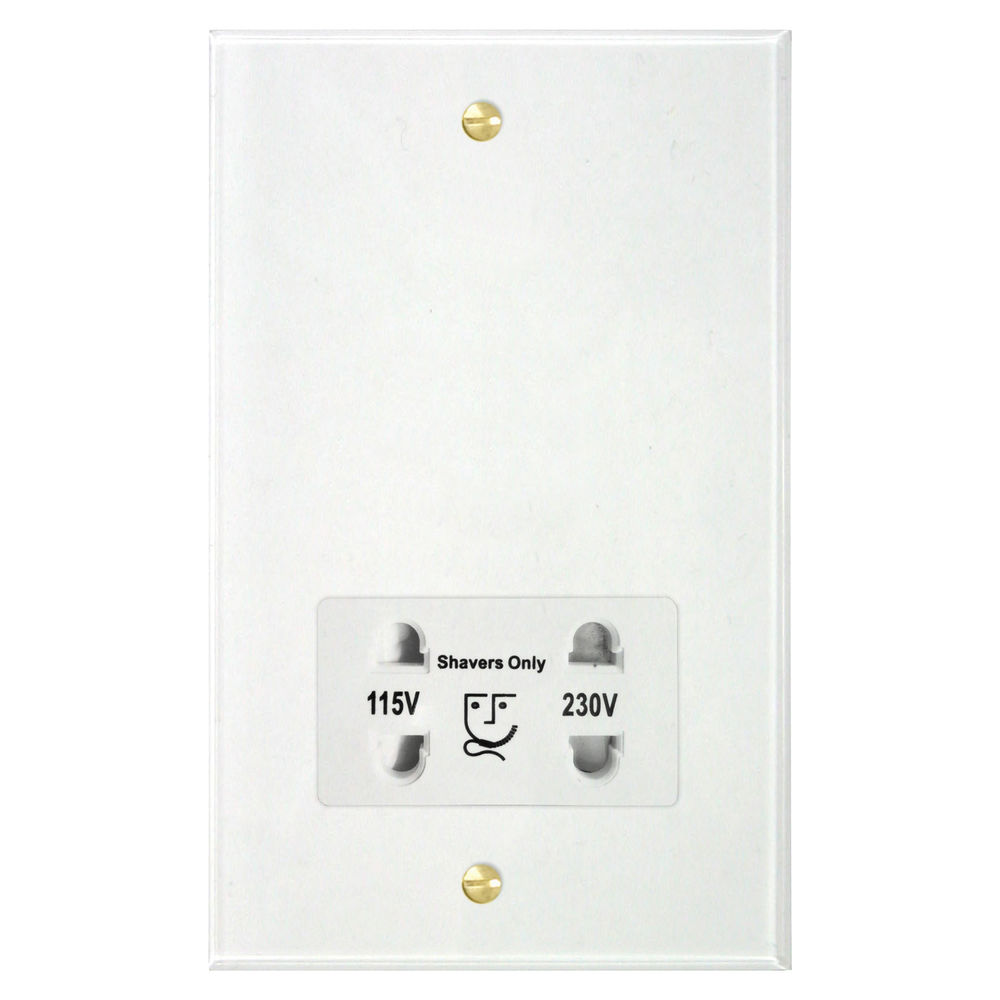 Prism Shaver Point 1 gang shaver socket outlet Clear Perspex | Mr ...