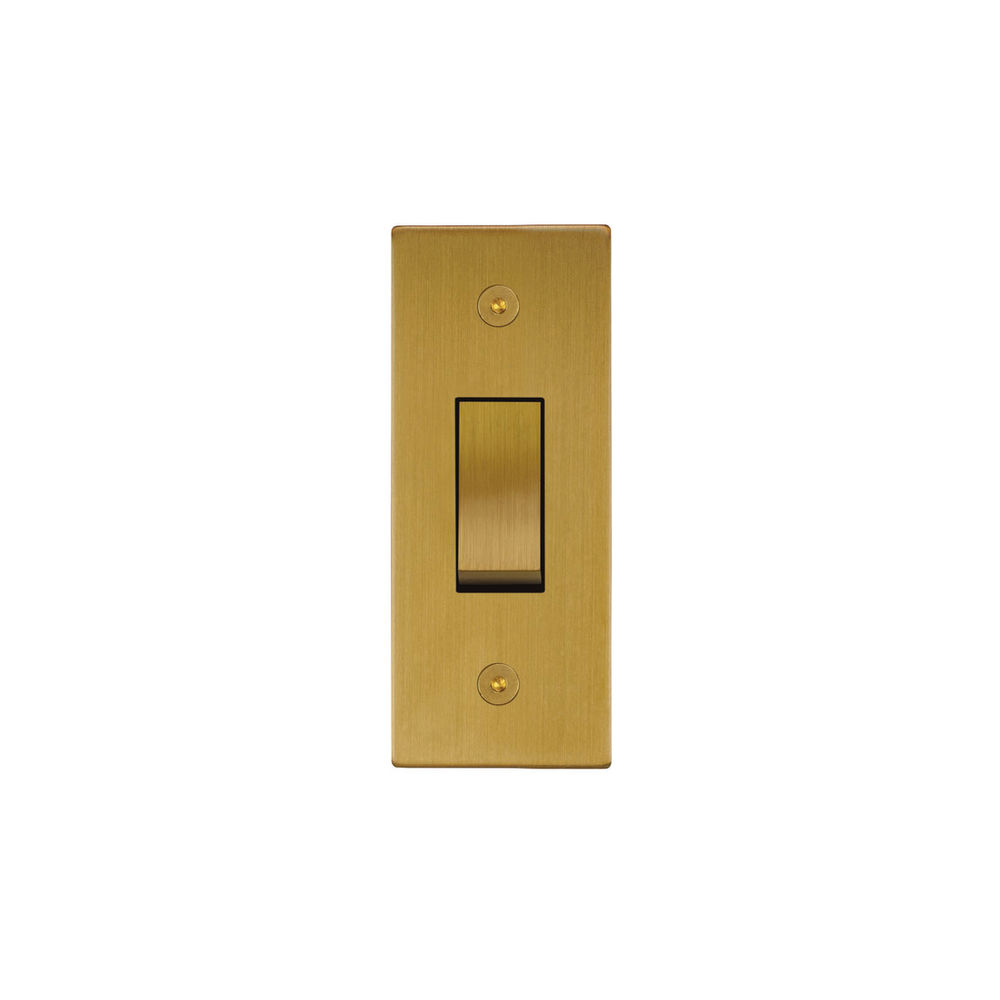 Horizon Square Architrave Switch 1 gang Satin Brass | Mr Resistor Lighting