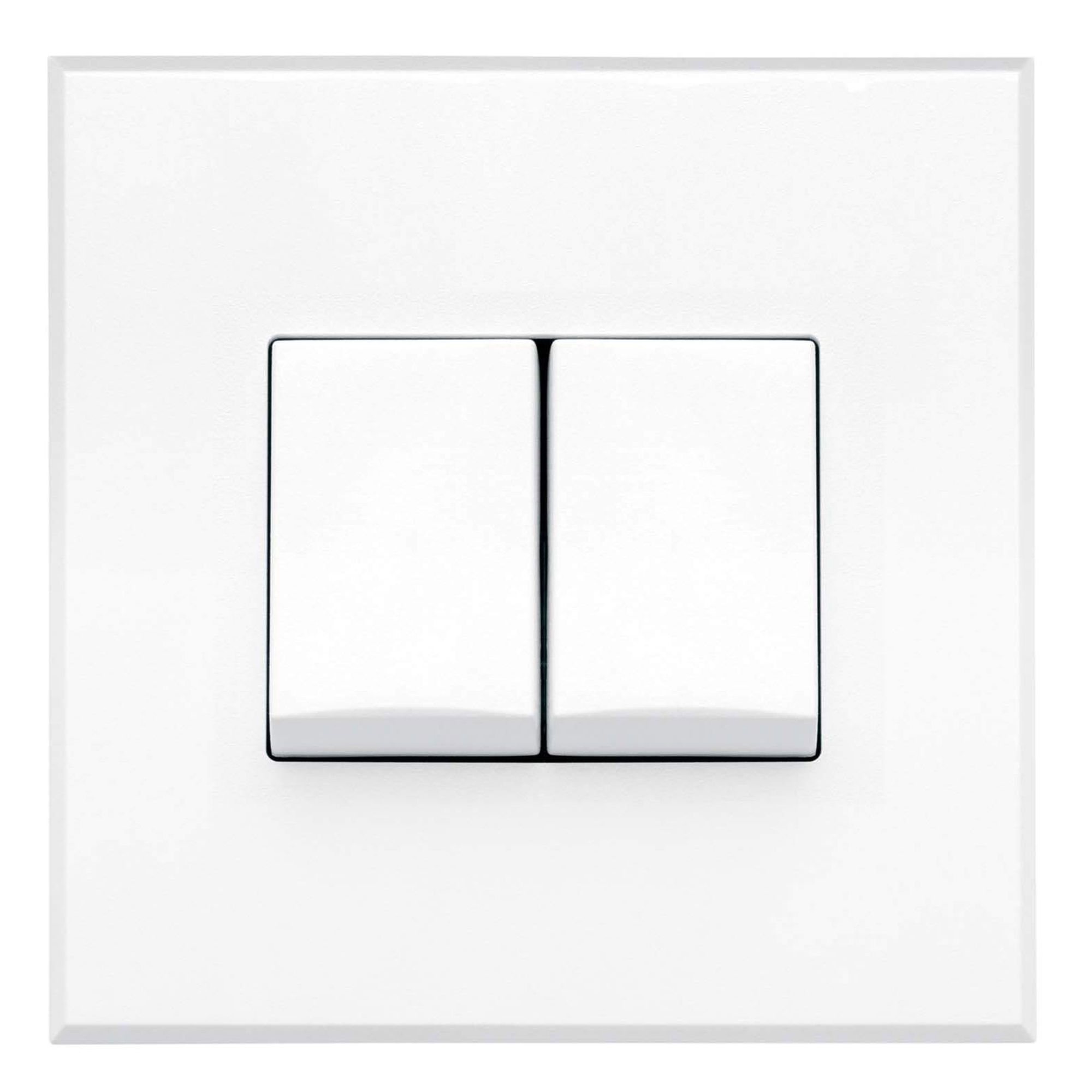 Complimentary Rocker Switch White Frameless 2 Gang 2 Way | Mr Resistor ...