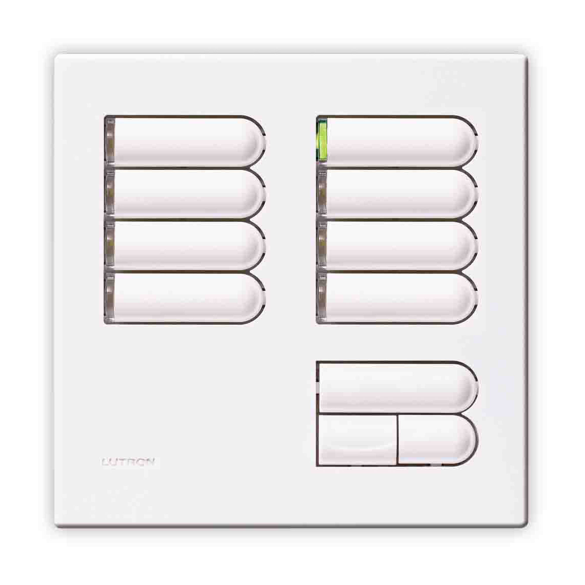 Lutron European Wall Switch White 8 Scene | Mr Resistor Lighting