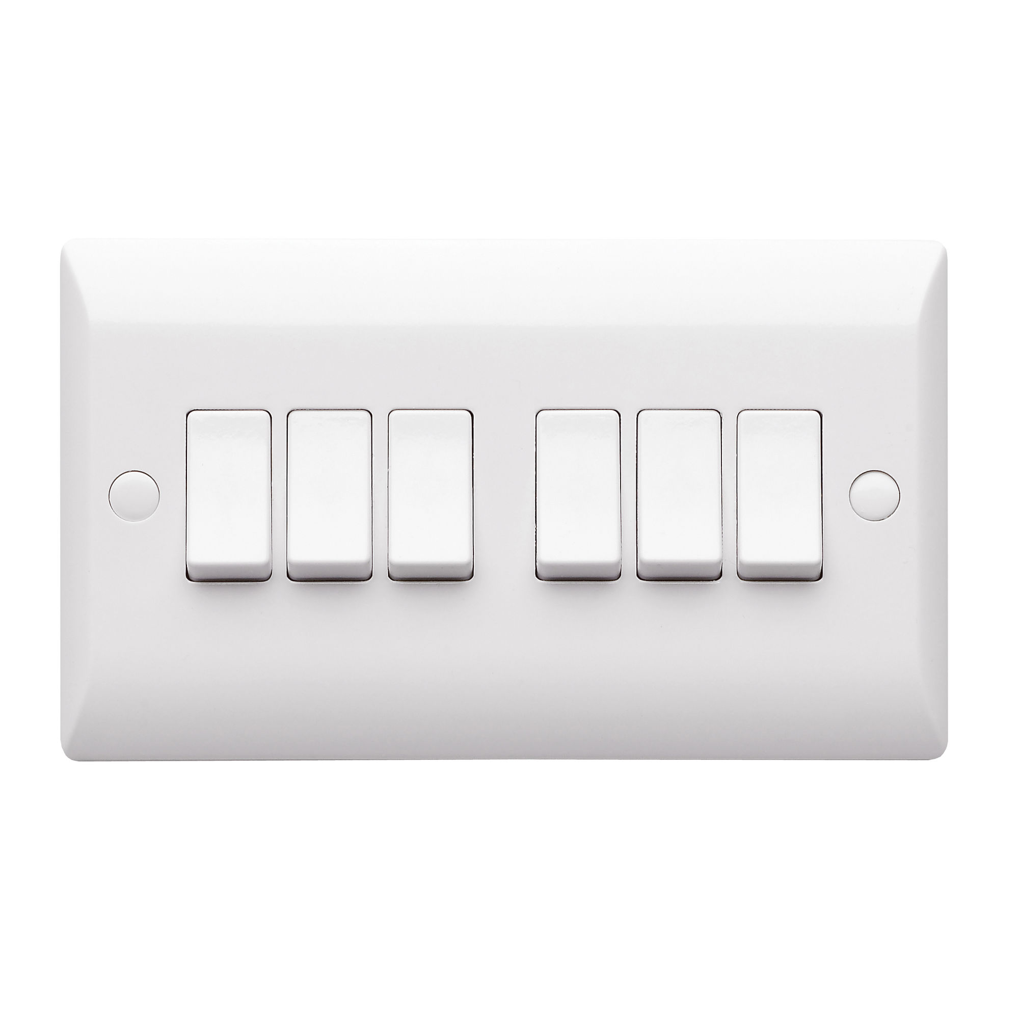 Rocker Switch 6 Gang 10A 2 Way | Mr Resistor Lighting