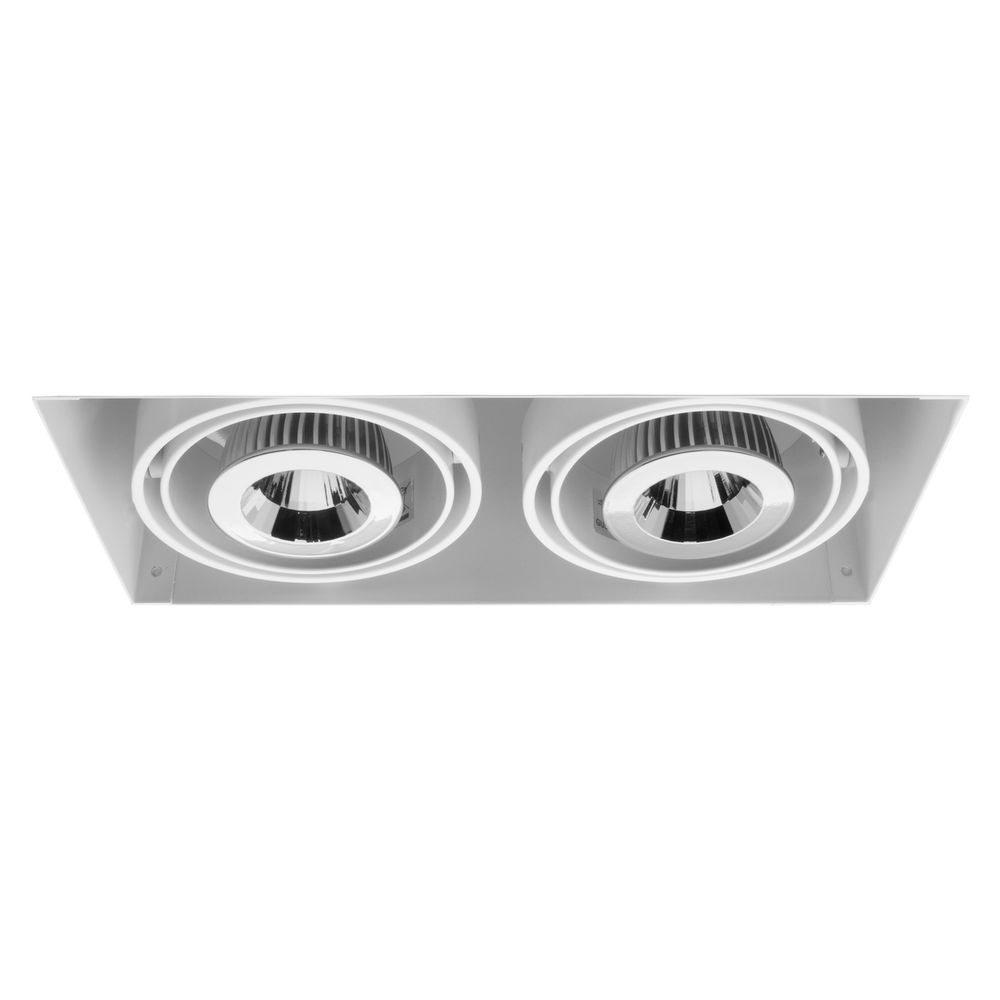 Grid Trimless Double MR16 Downlight 12V 2 x 50W White | Mr Resistor ...