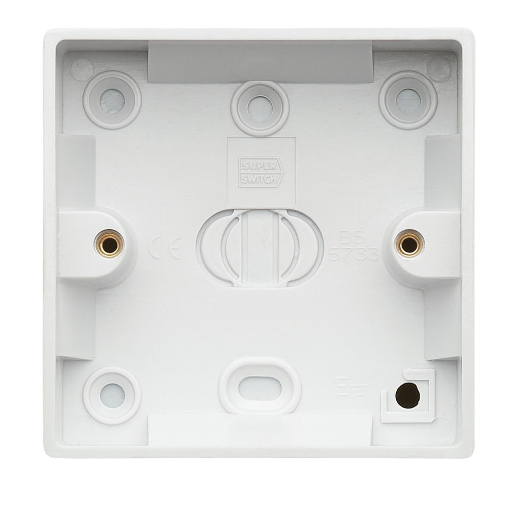 Single Plate Back Box Plastic 47mm | Mr Resistor Lighting