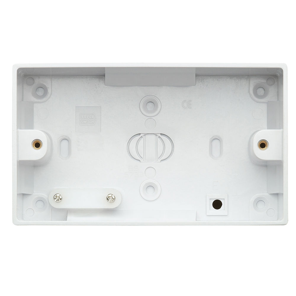 Double Plate Back Box Plastic 25mm | Mr Resistor Lighting